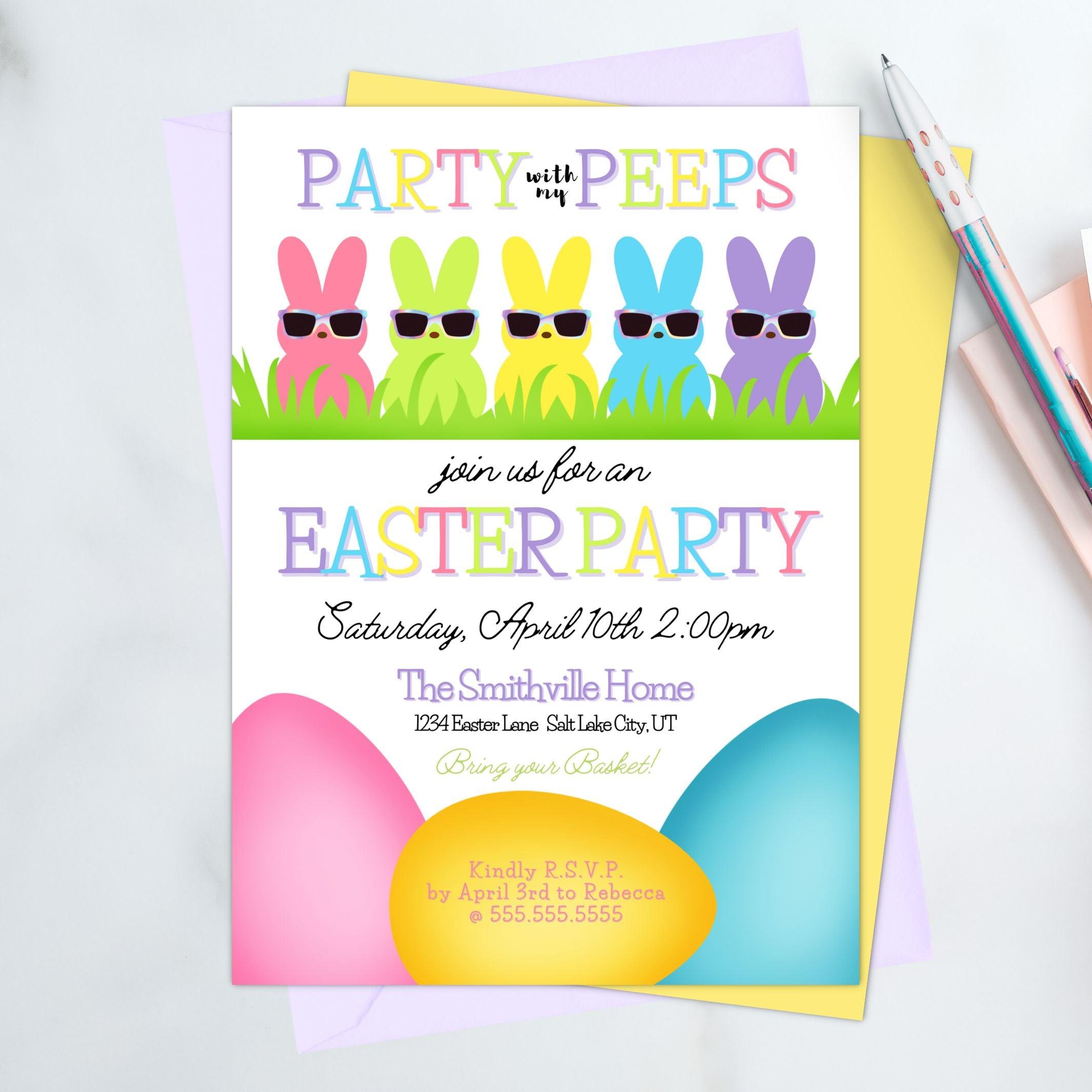 Easter Invitation Design My Own Easter Class Party Invitation Editable