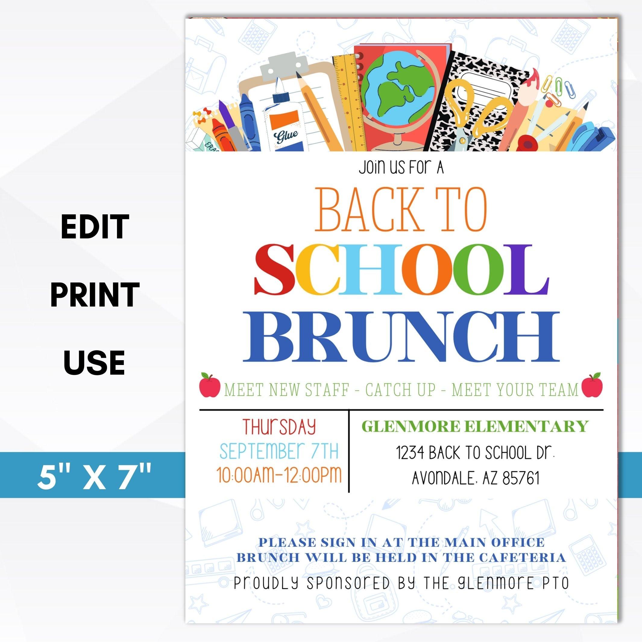 Back to School Luncheon Party Invitation – Simple Desert Designs