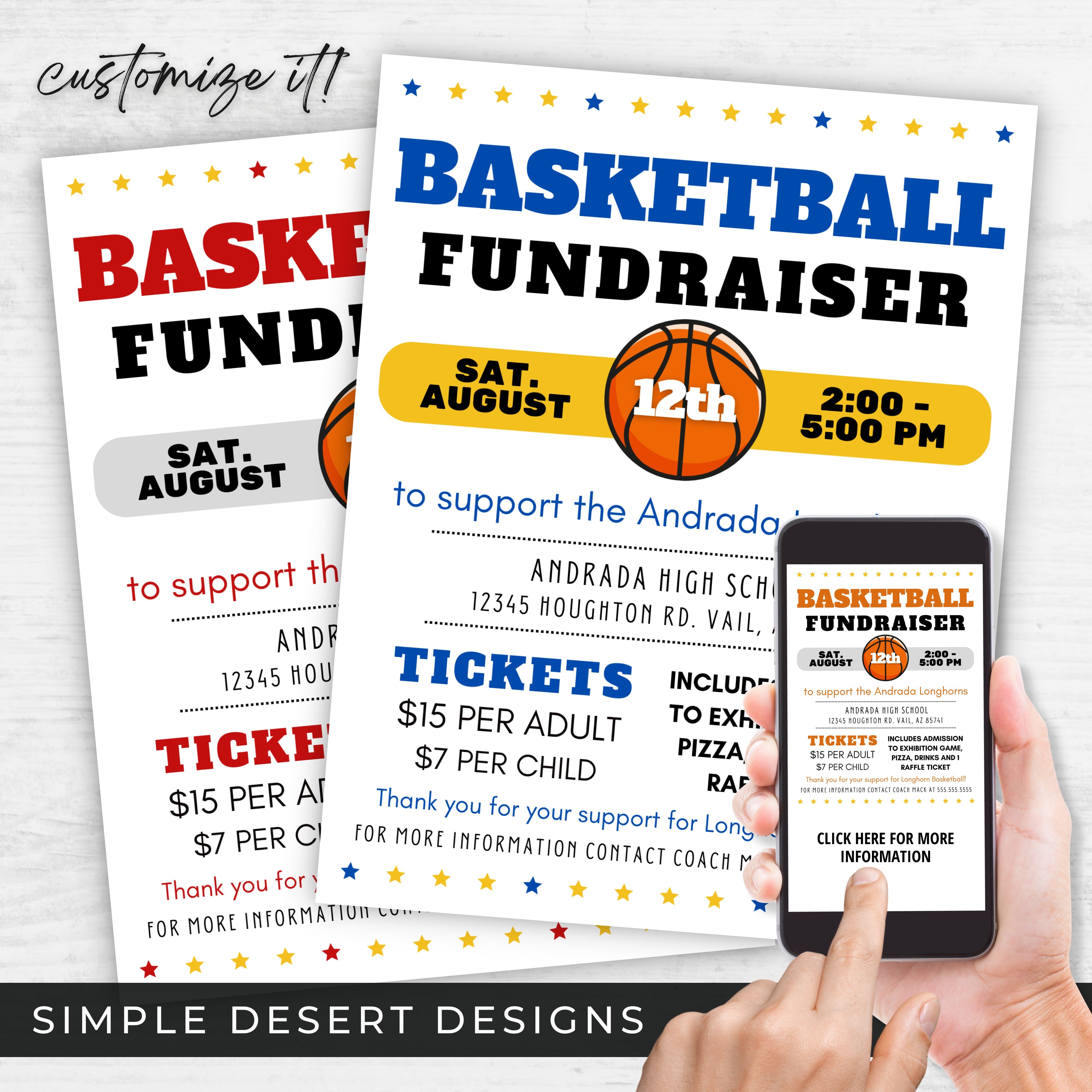 Customizable Basketball Flyer – Simple Desert Designs
