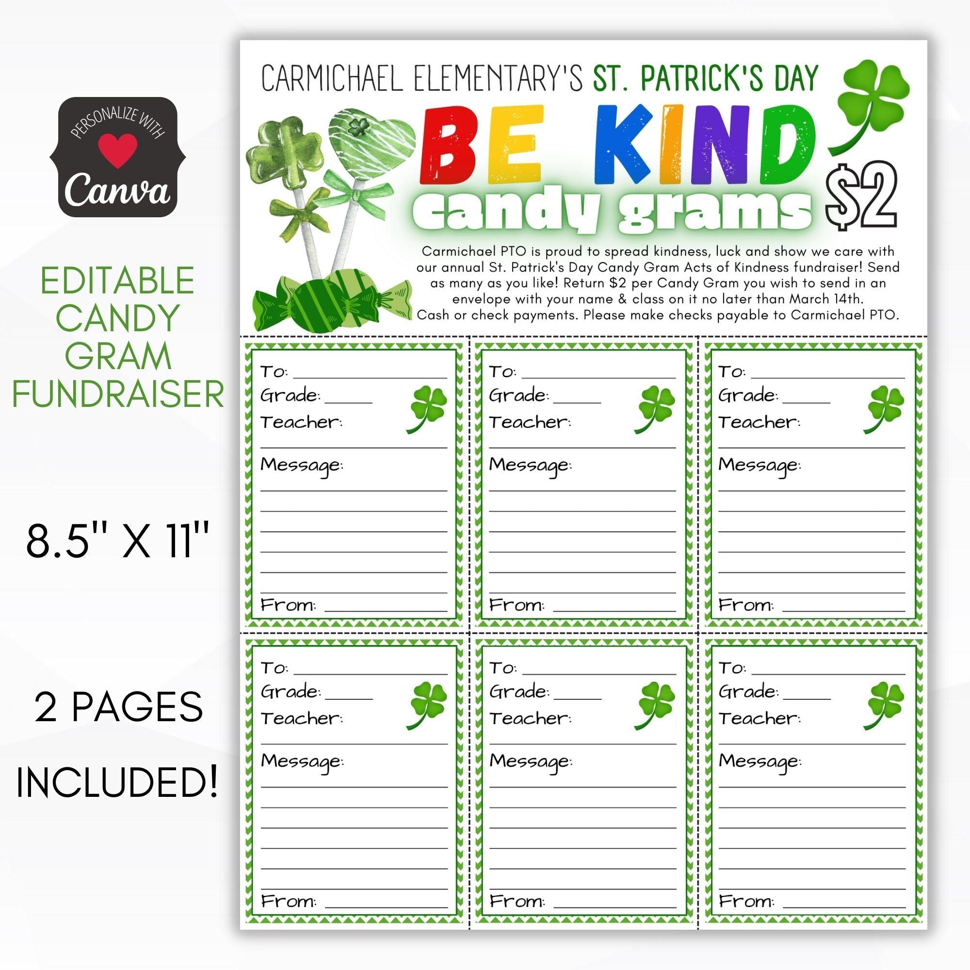 Be Kind Candy Grams St Patricks Day – Simple Desert Designs