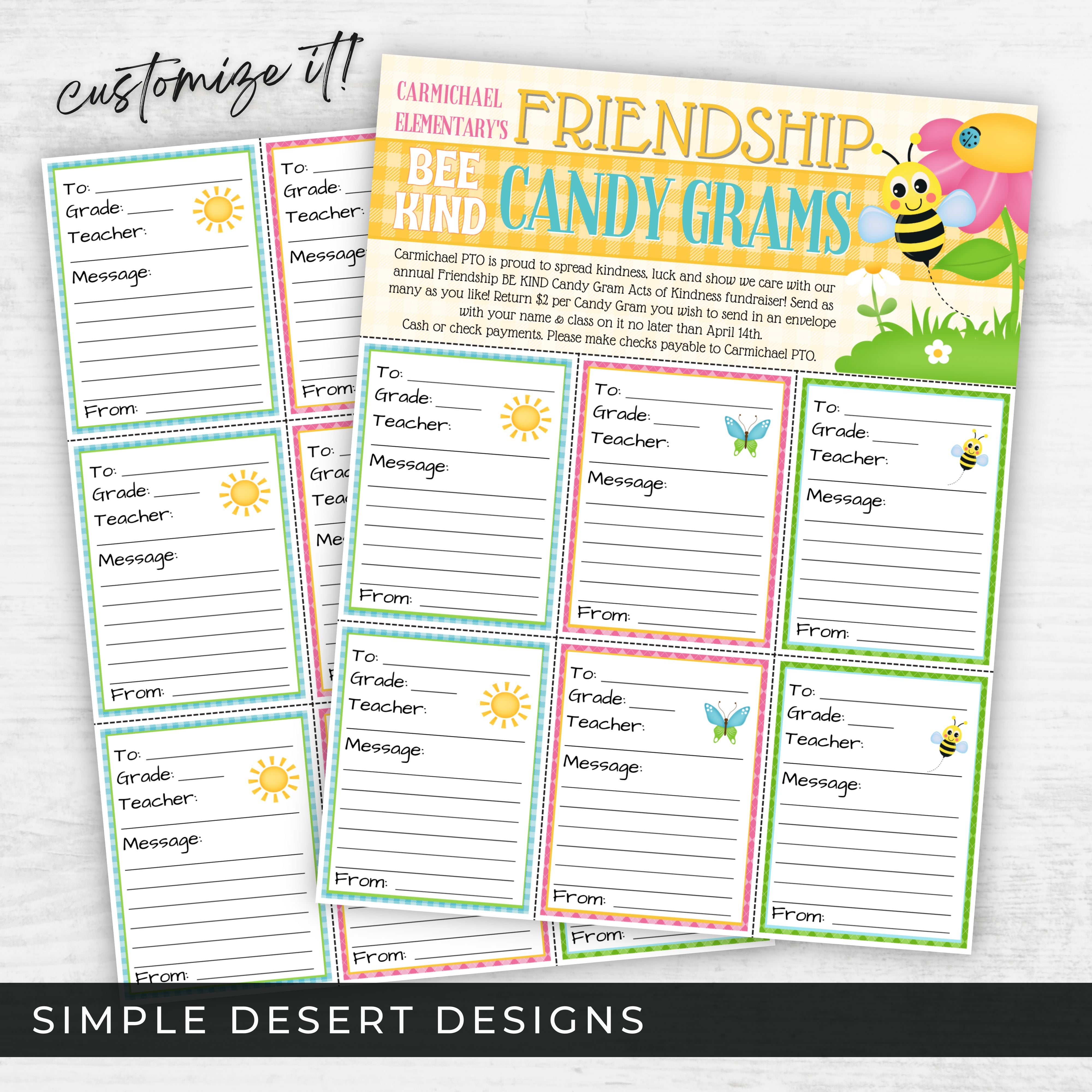 Be Kind Candy Grams Fundraiser – Simple Desert Designs