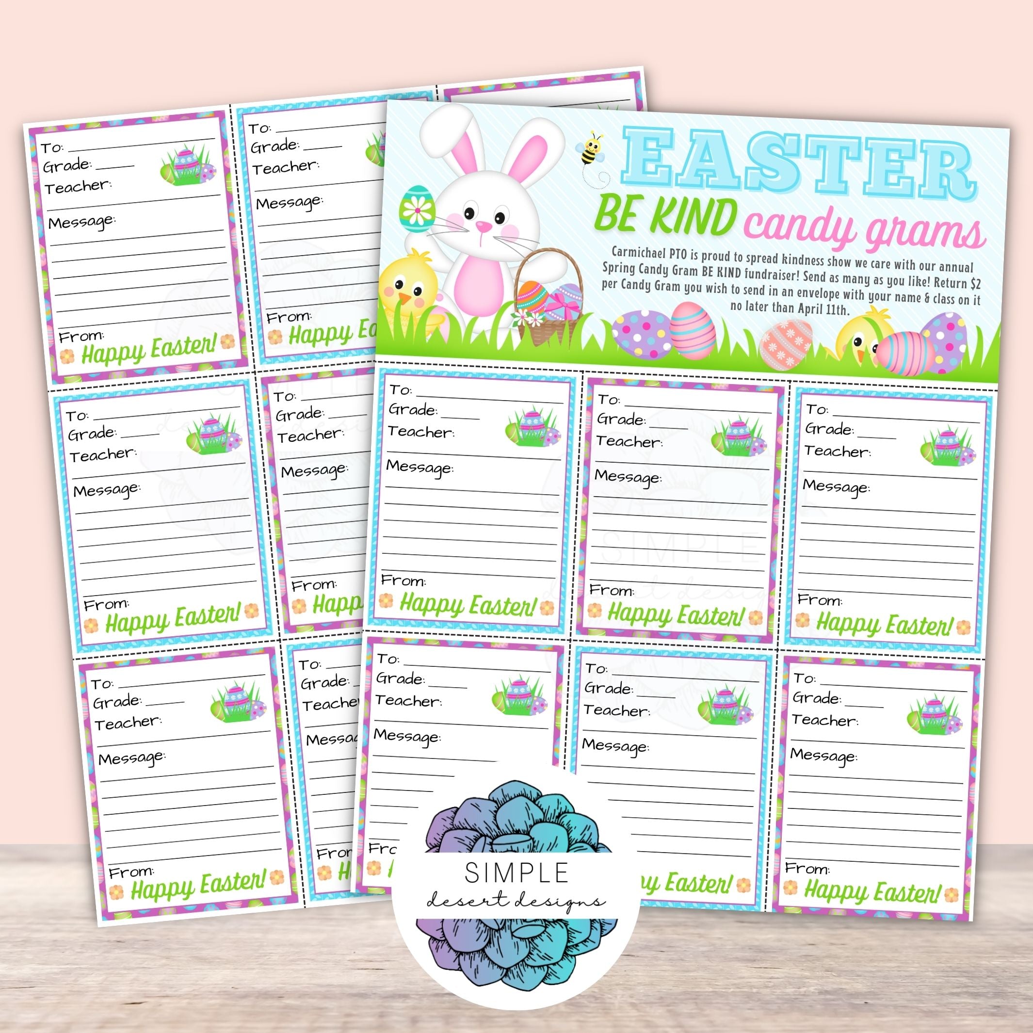 Be Kind Easter Candy Grams – Simple Desert Designs