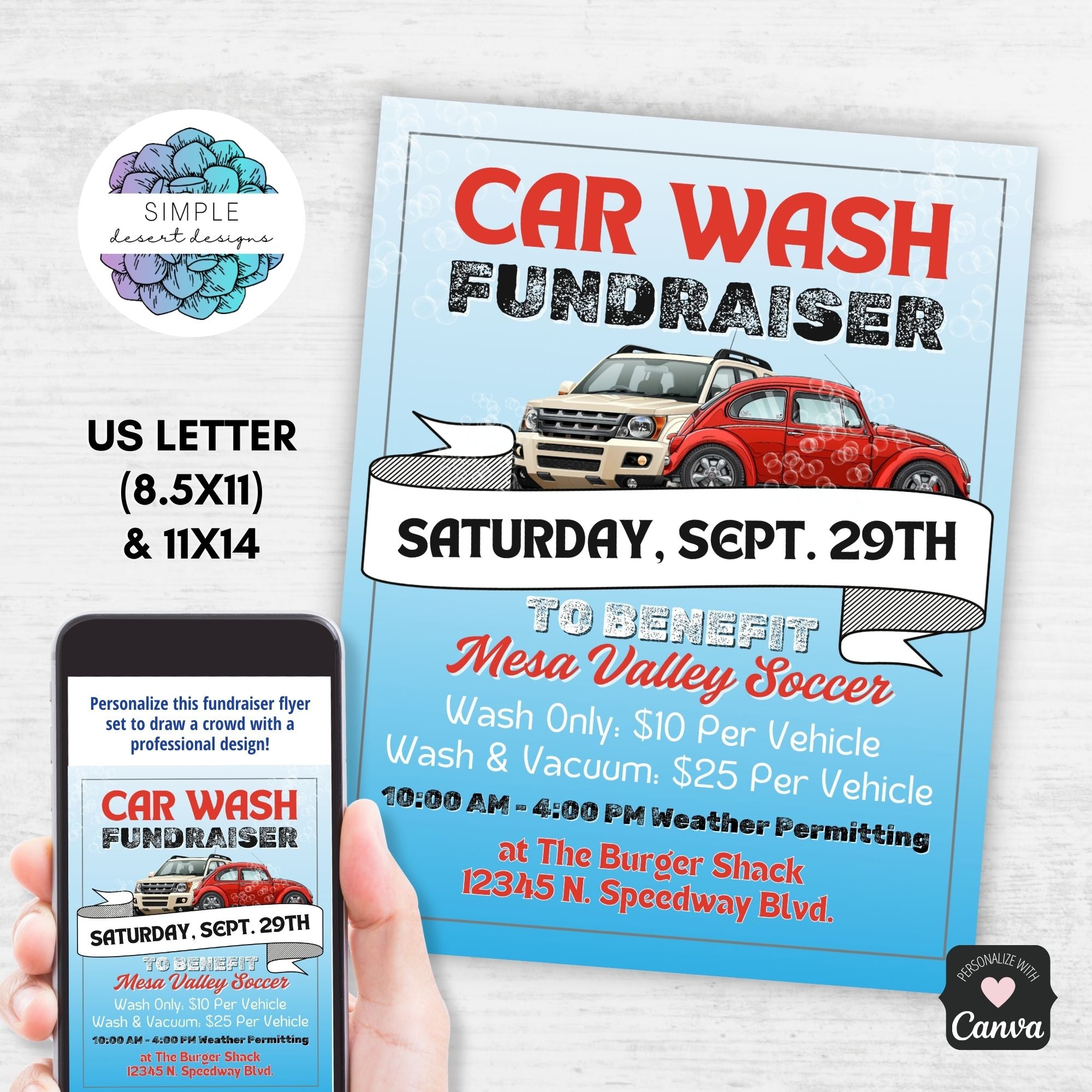 Design Car Wash Fundraiser NEW PARTNERSHIP🤝 We Have Teamed Up With