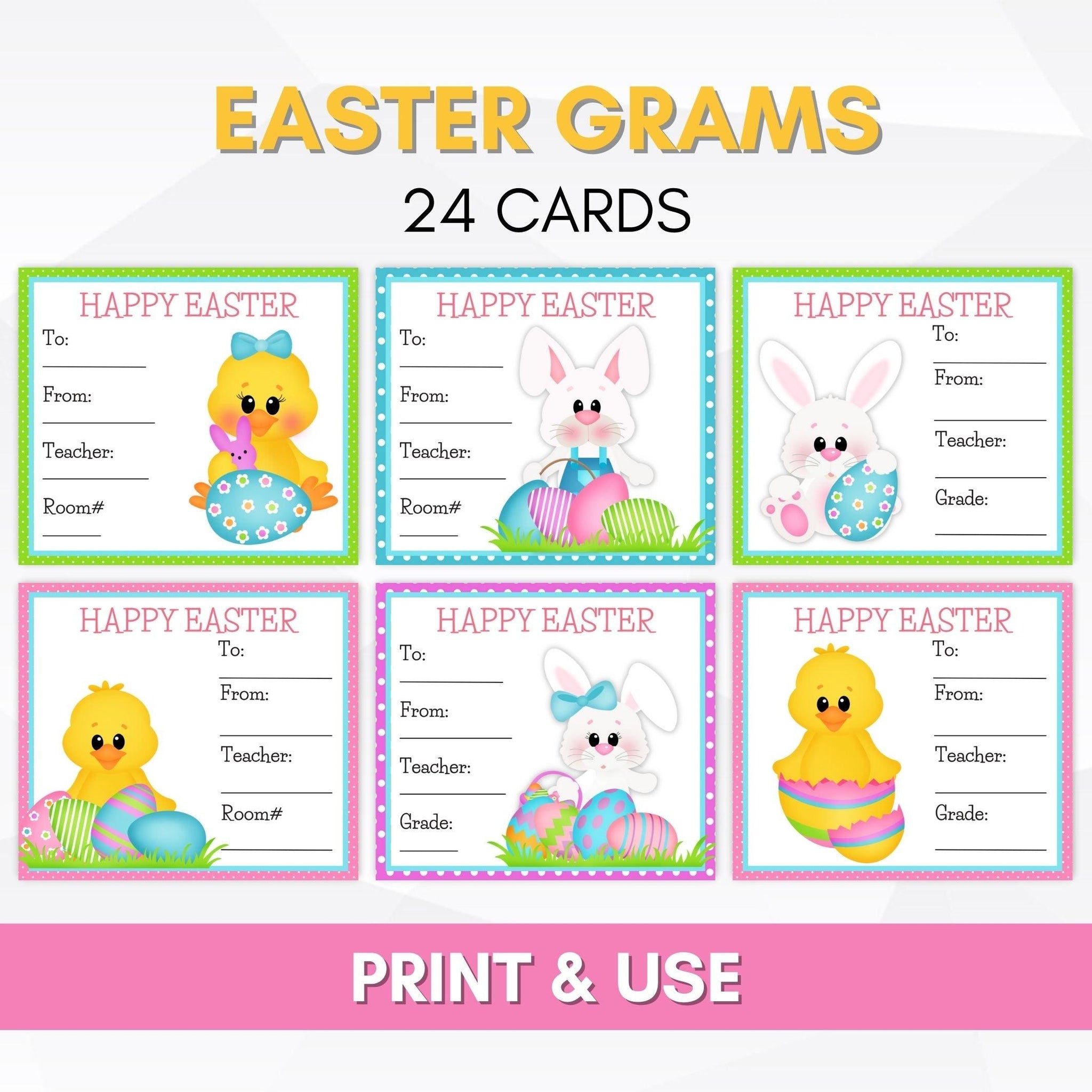 Easter Bunny Candy Gram Printable - Simple Desert Designs