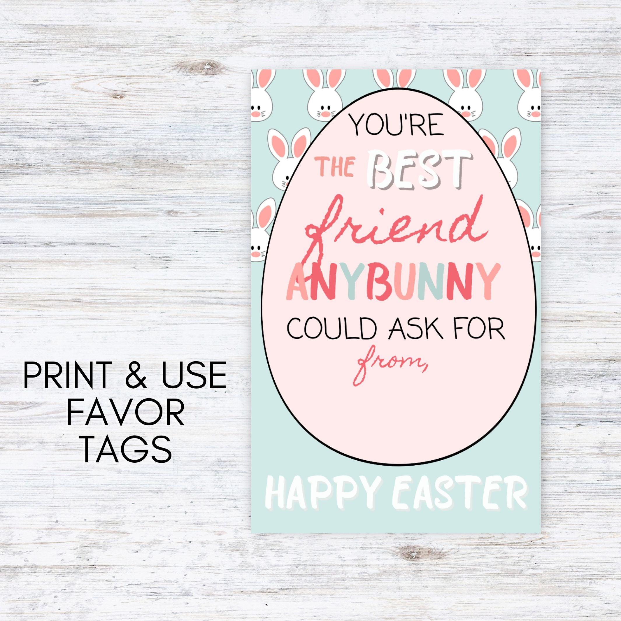 Easter Favor Tags for Friends Gift Tag – Simple Desert Designs