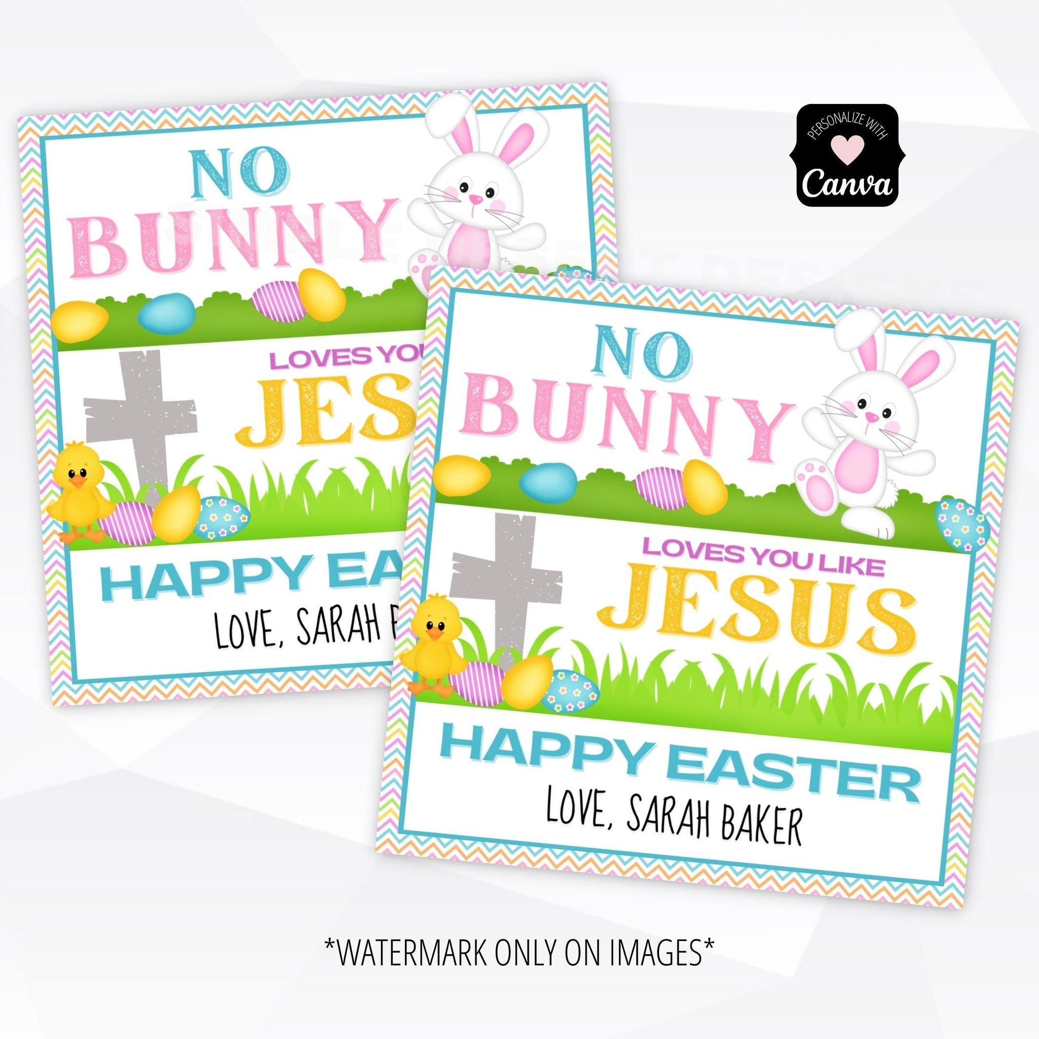 Christian Easter Tags Template - Simple Desert Designs