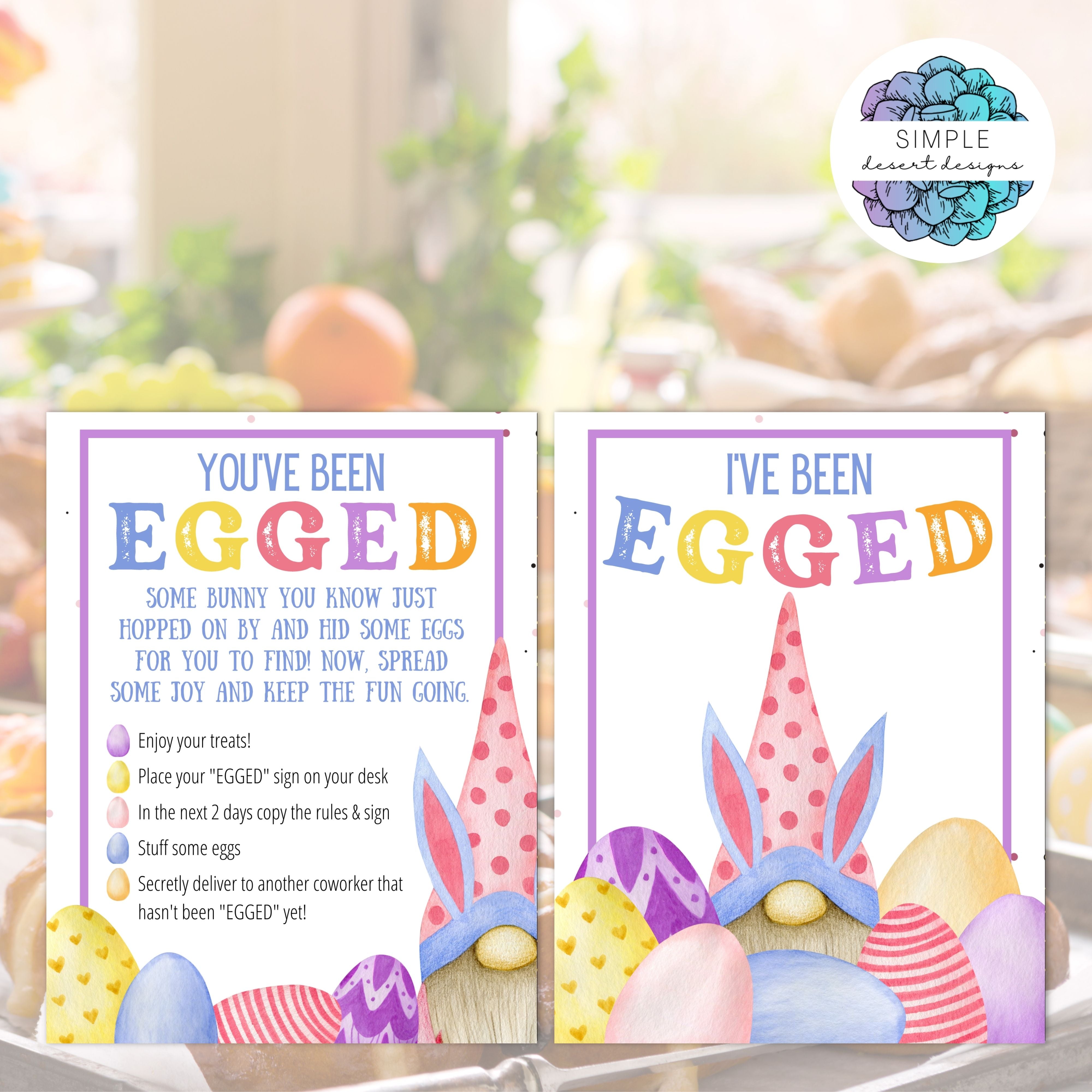 You've Been Egged Printable You've Been Egged Printable