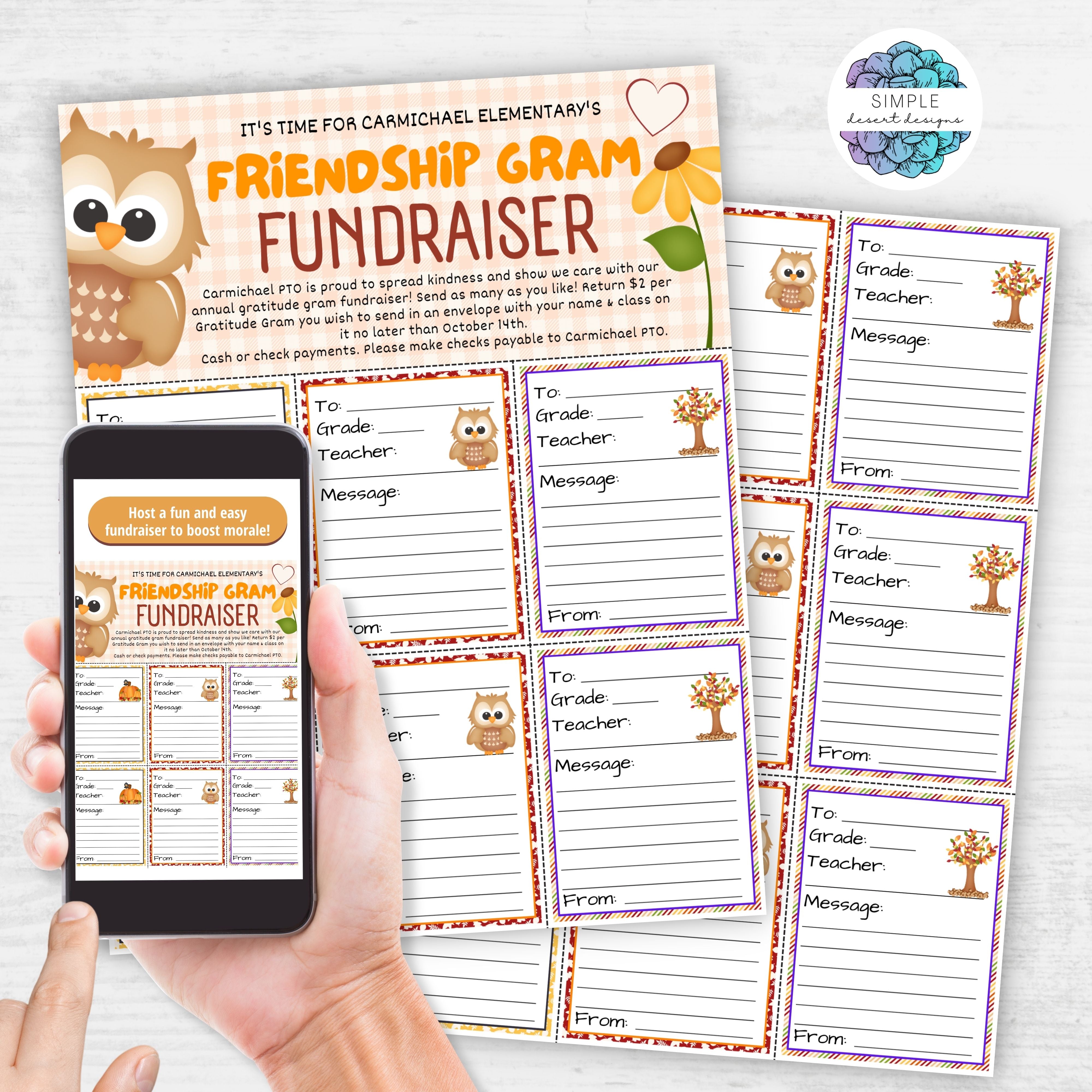 Fall Friendship Grams Fundraiser – Simple Desert Designs