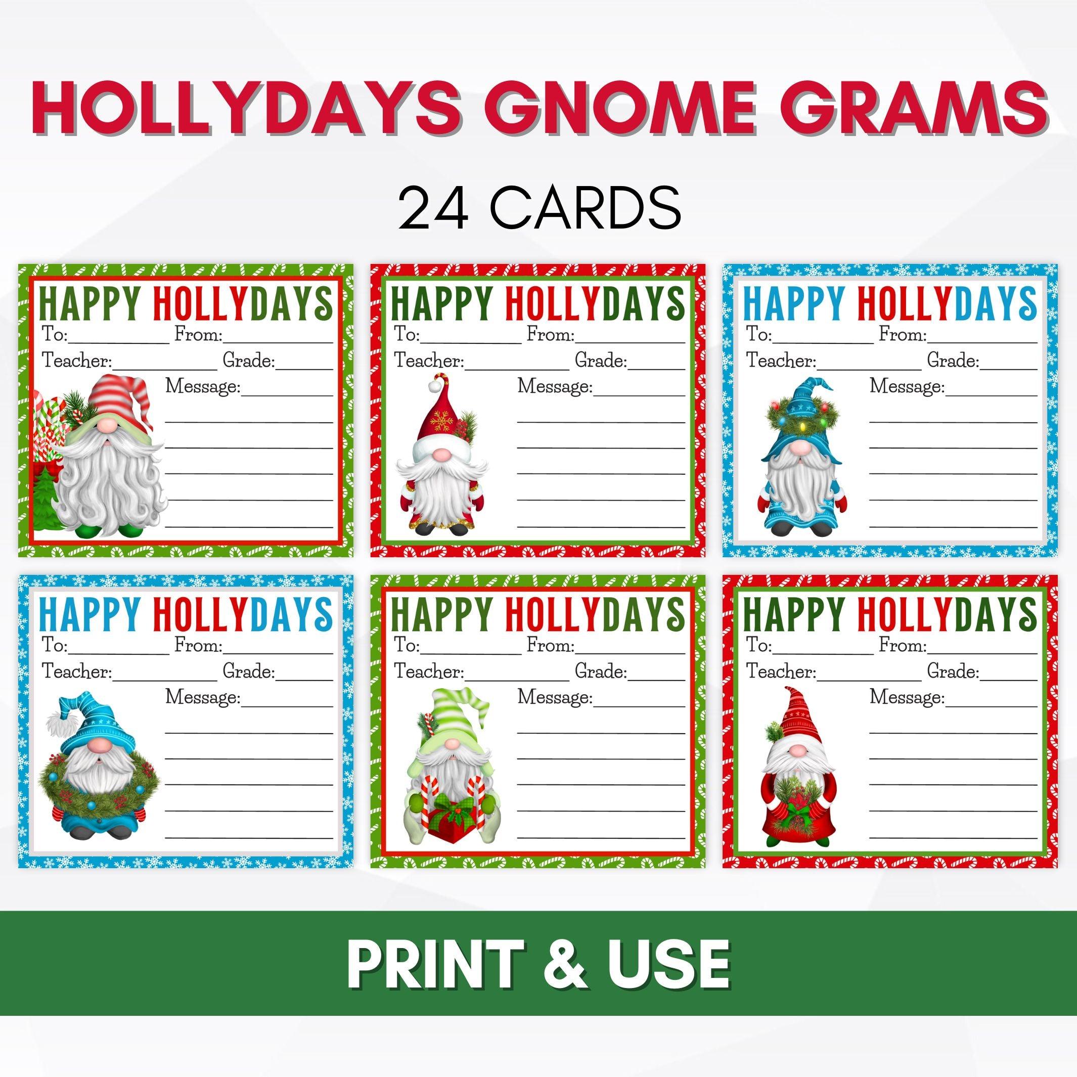 Holiday Grams Printable