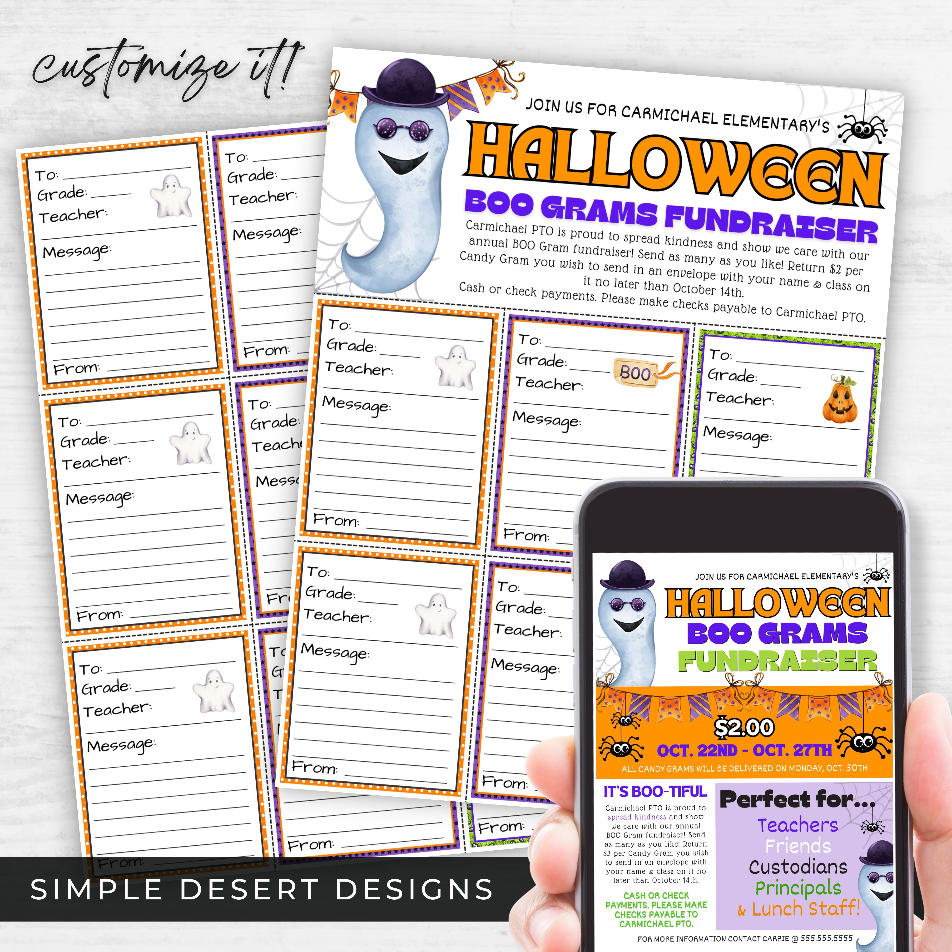 Halloween Candy Grams Fundraiser Set – Simple Desert Designs