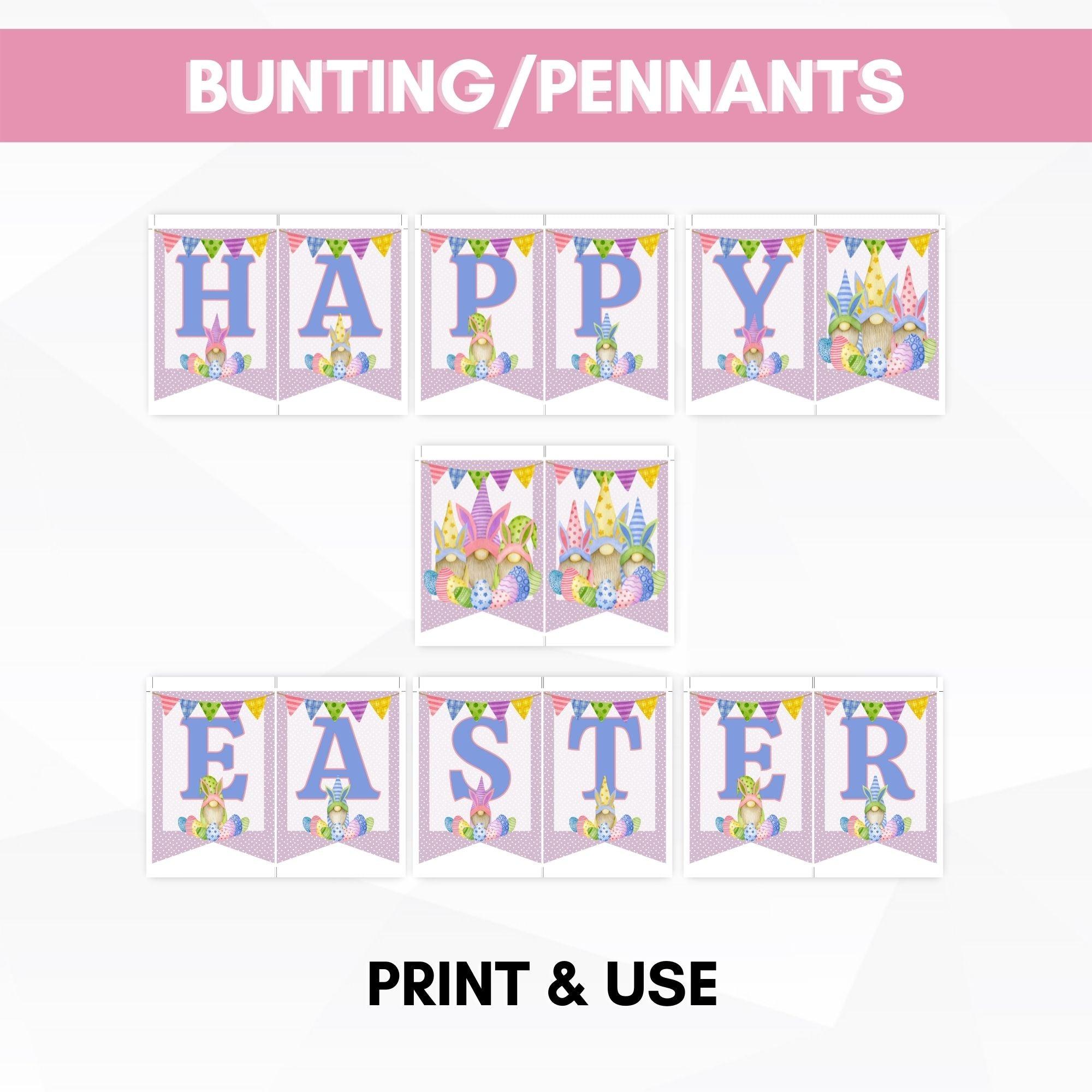 Happy Easter Pennant Sign – Simple Desert Designs