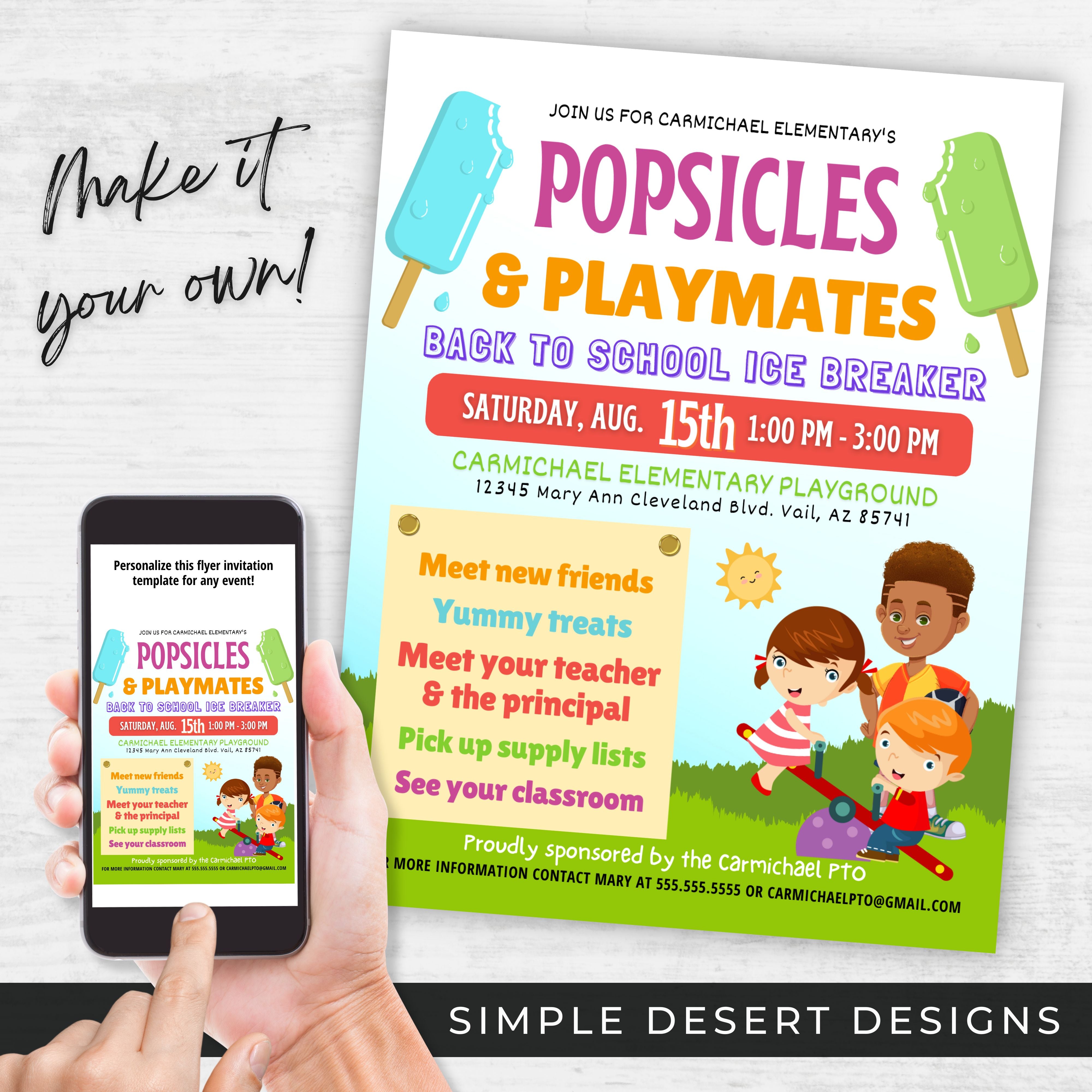 Meet The Teacher Event Flyer Set – Simple Desert Designs