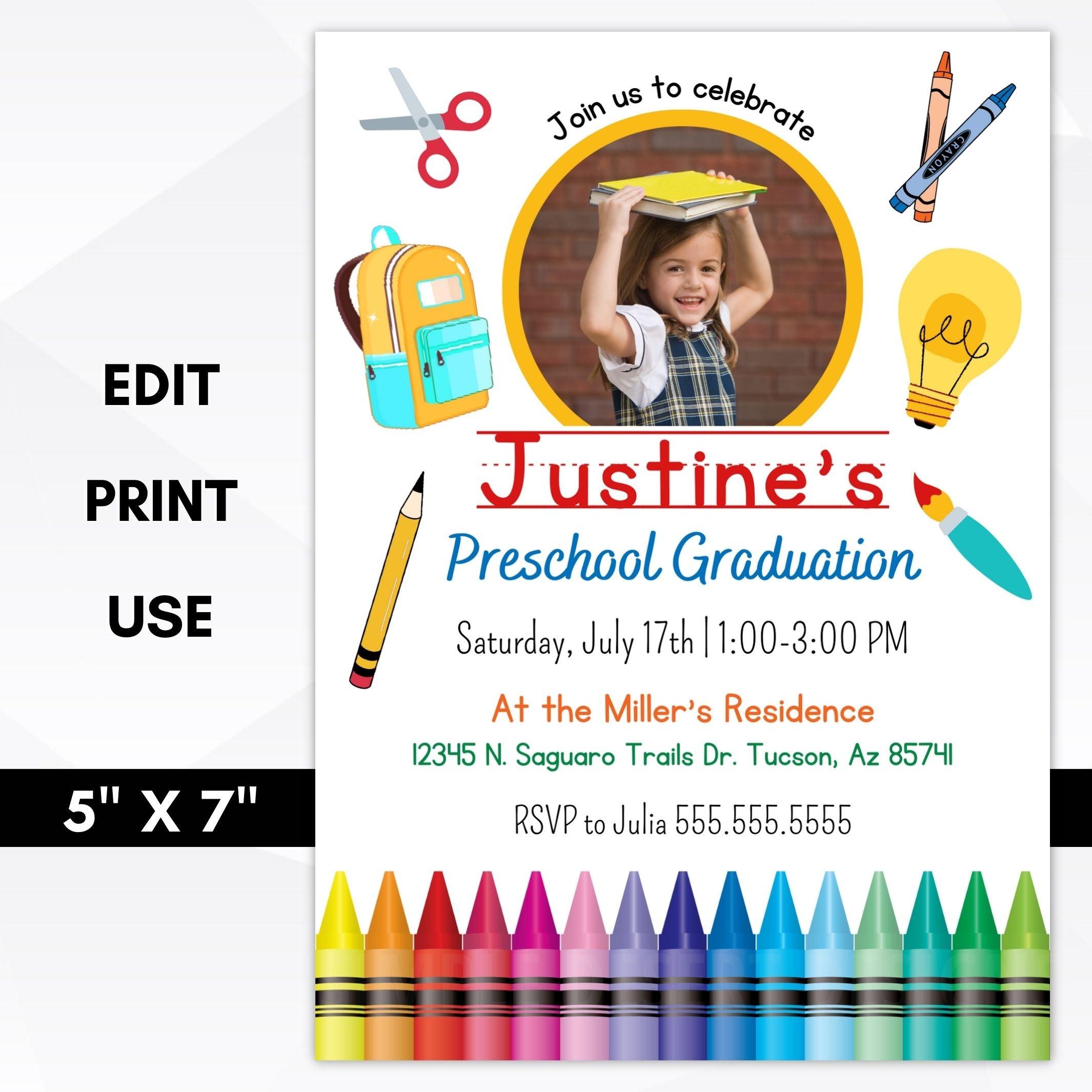 Preschool Graduation Invitation