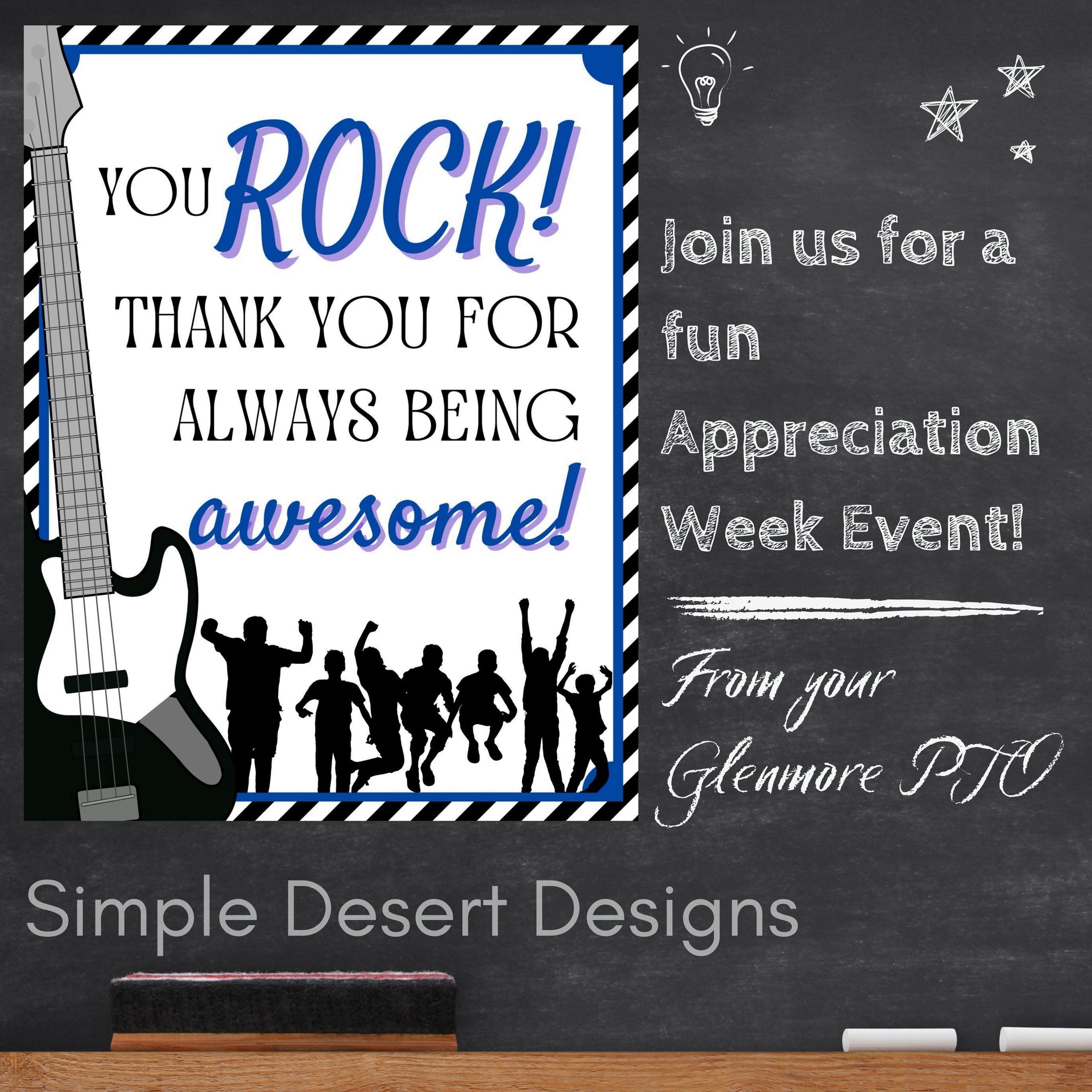 You Rock Appreciation Poster Set - Simple Desert Designs