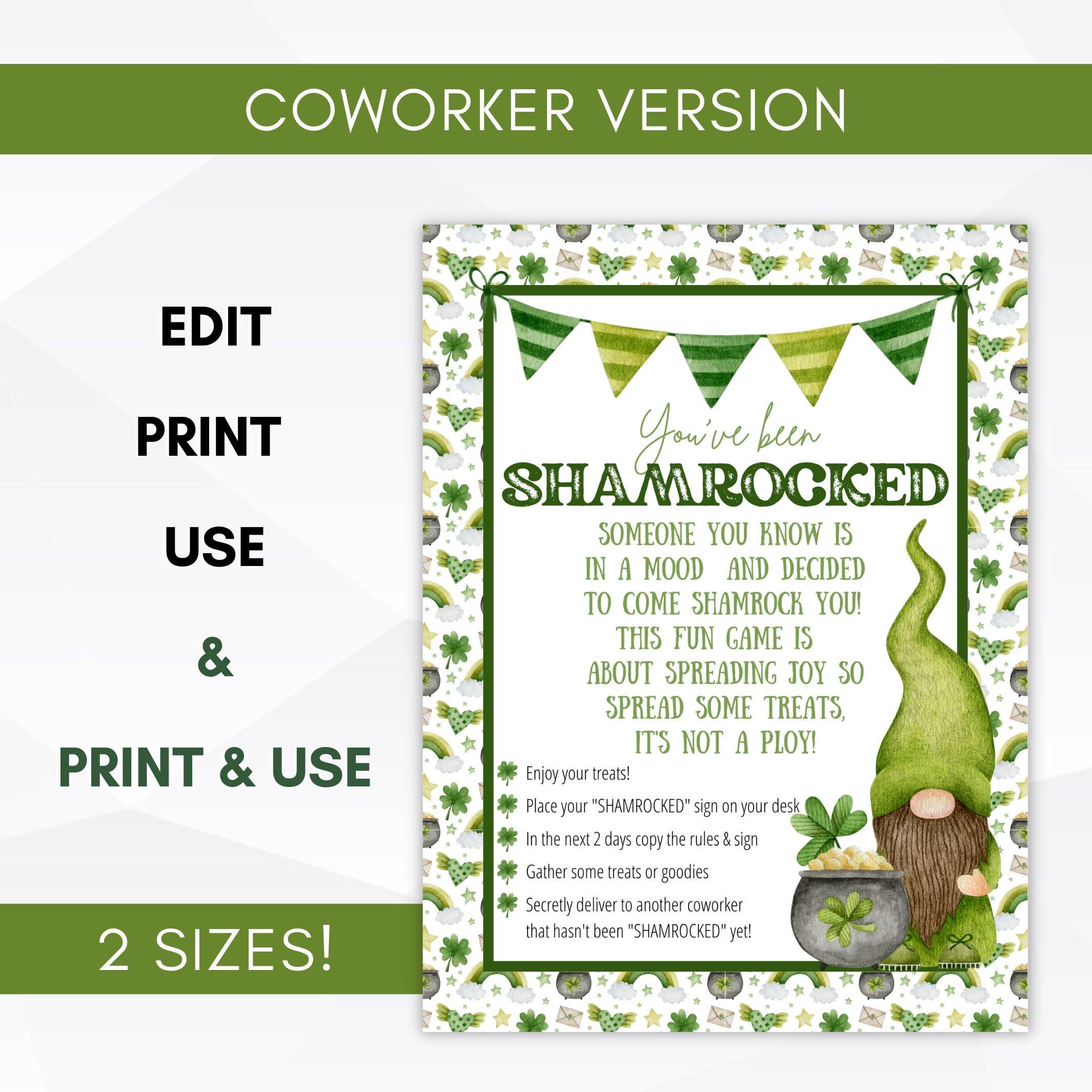 Shamrocked Work Office St Patrick's Day – Simple Desert Designs
