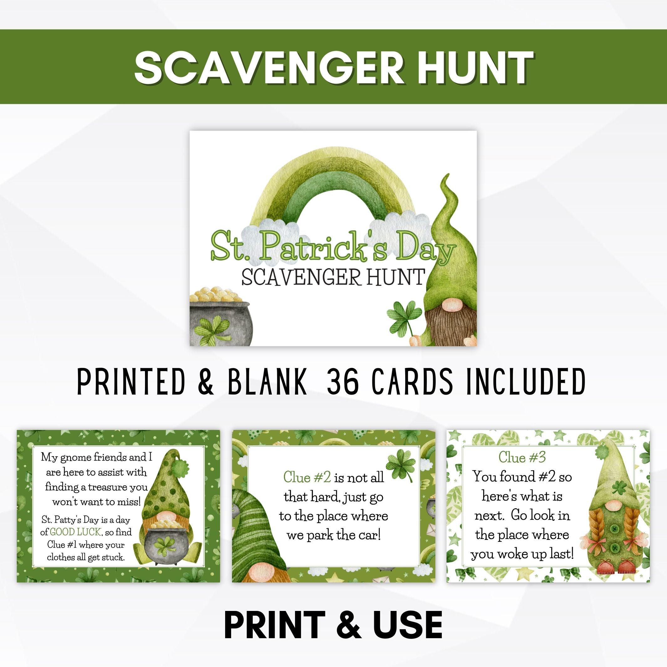 St Patricks Day Scavenger Hunt Clues – Simple Desert Designs