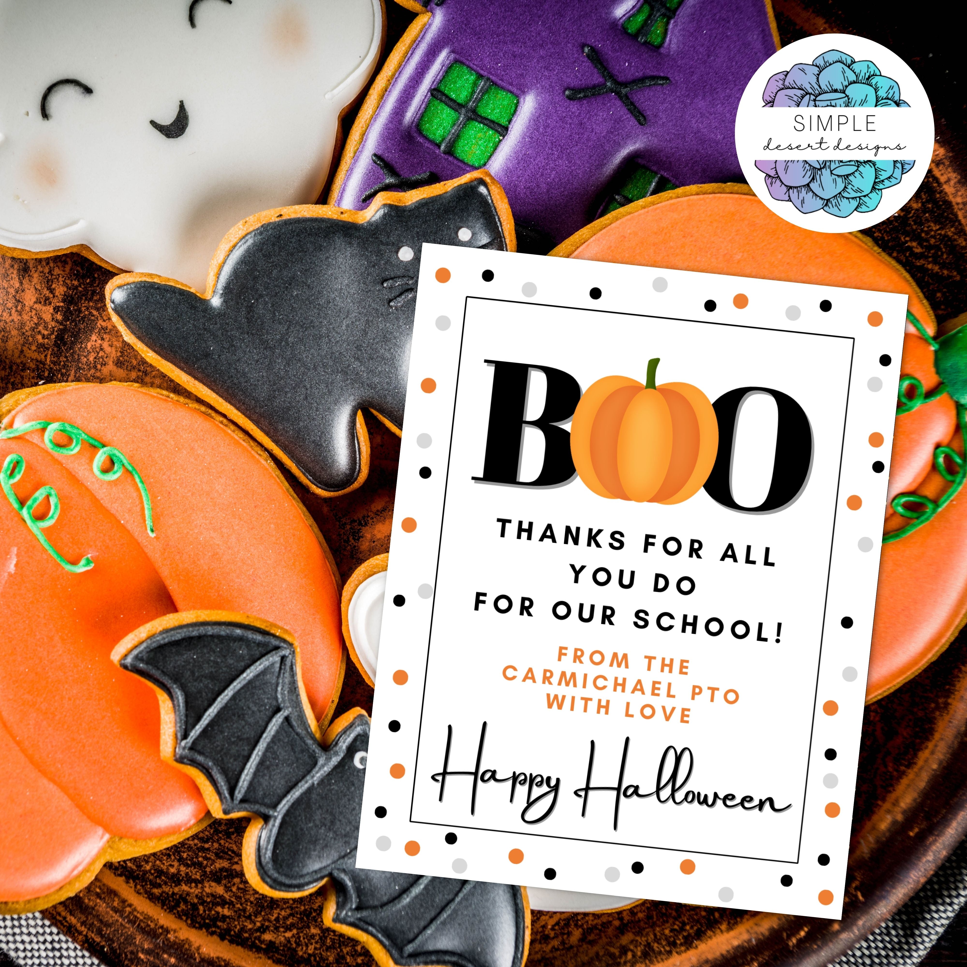 Teacher Appreciation Halloween Tags – Simple Desert Designs