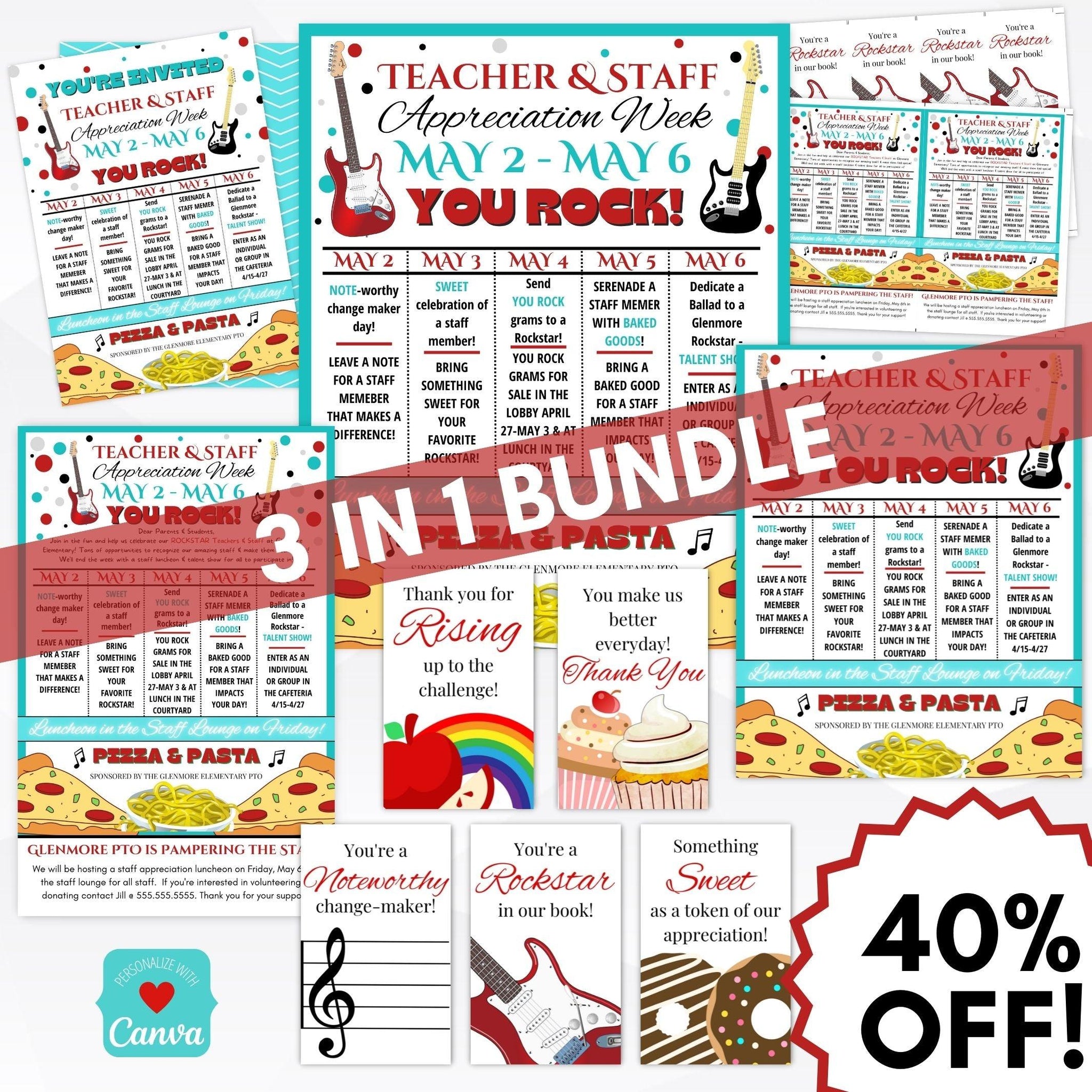 You Rock Teacher Appreciation Week Bundle - Simple Desert Designs