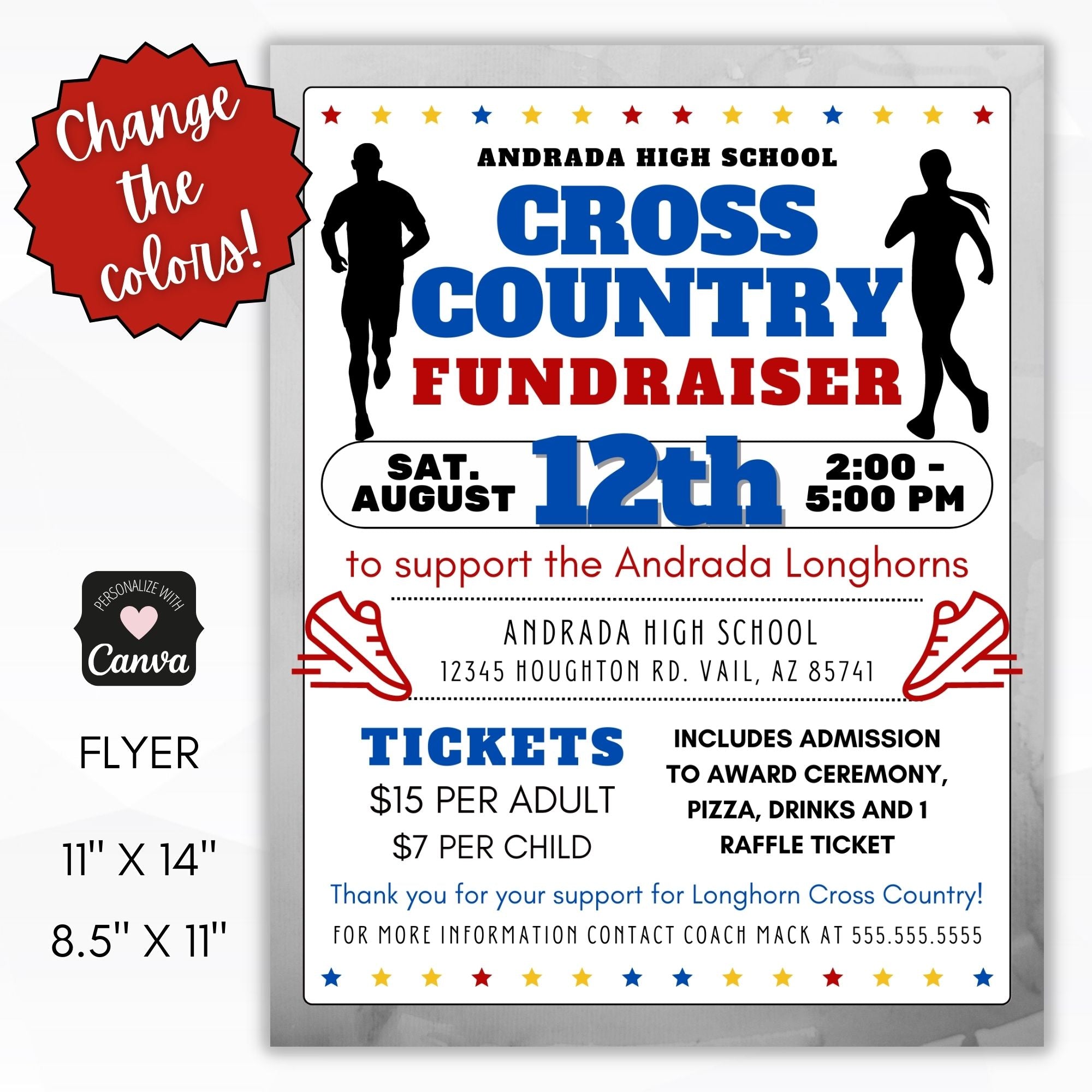 Editable Cross Country Flyer – Simple Desert Designs