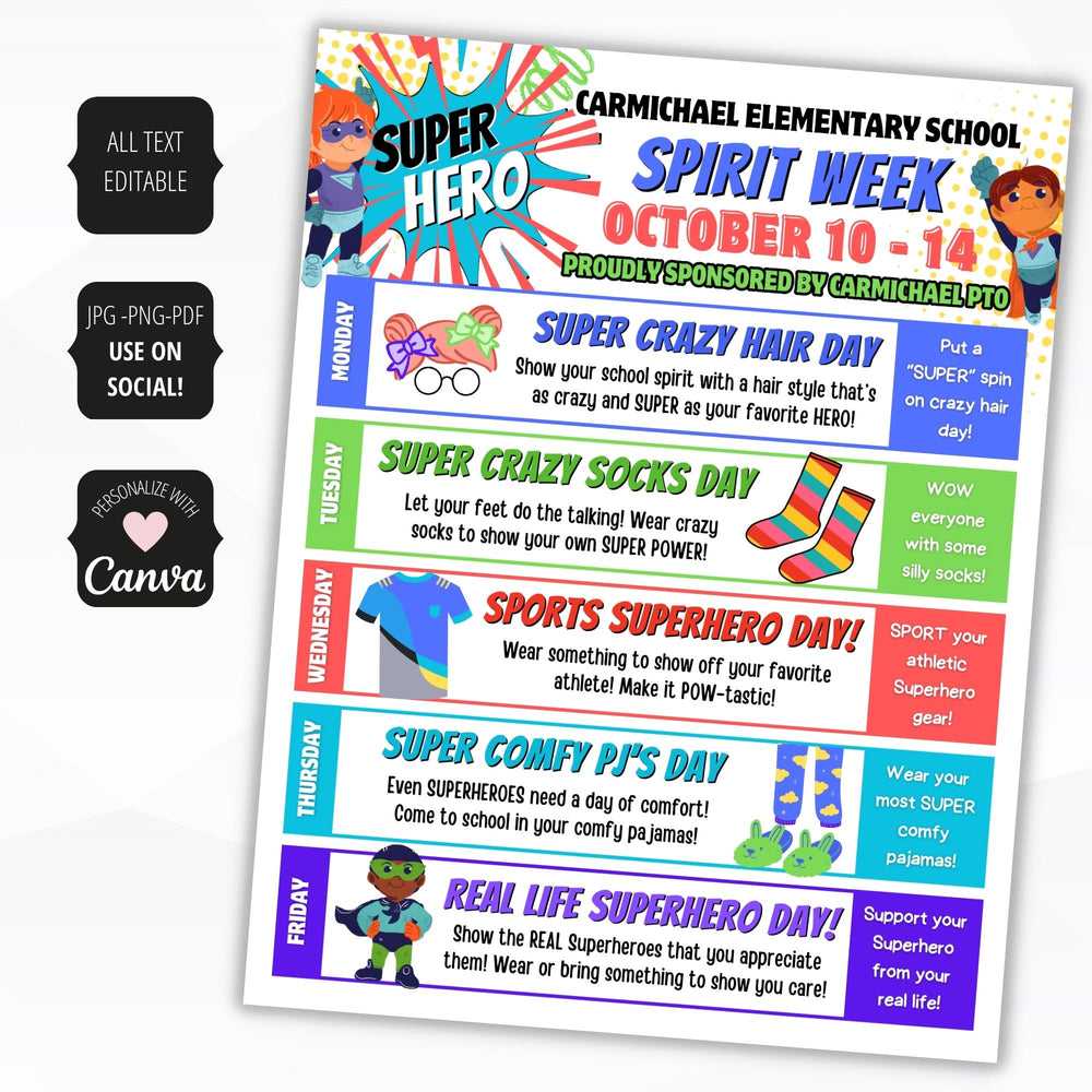 School Spirit Week | Simple Desert Designs