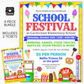 Colorful School Festival Flyer Bundle – Simple Desert Designs