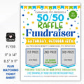 50 50 Raffle Flyer Template – Simple Desert Designs