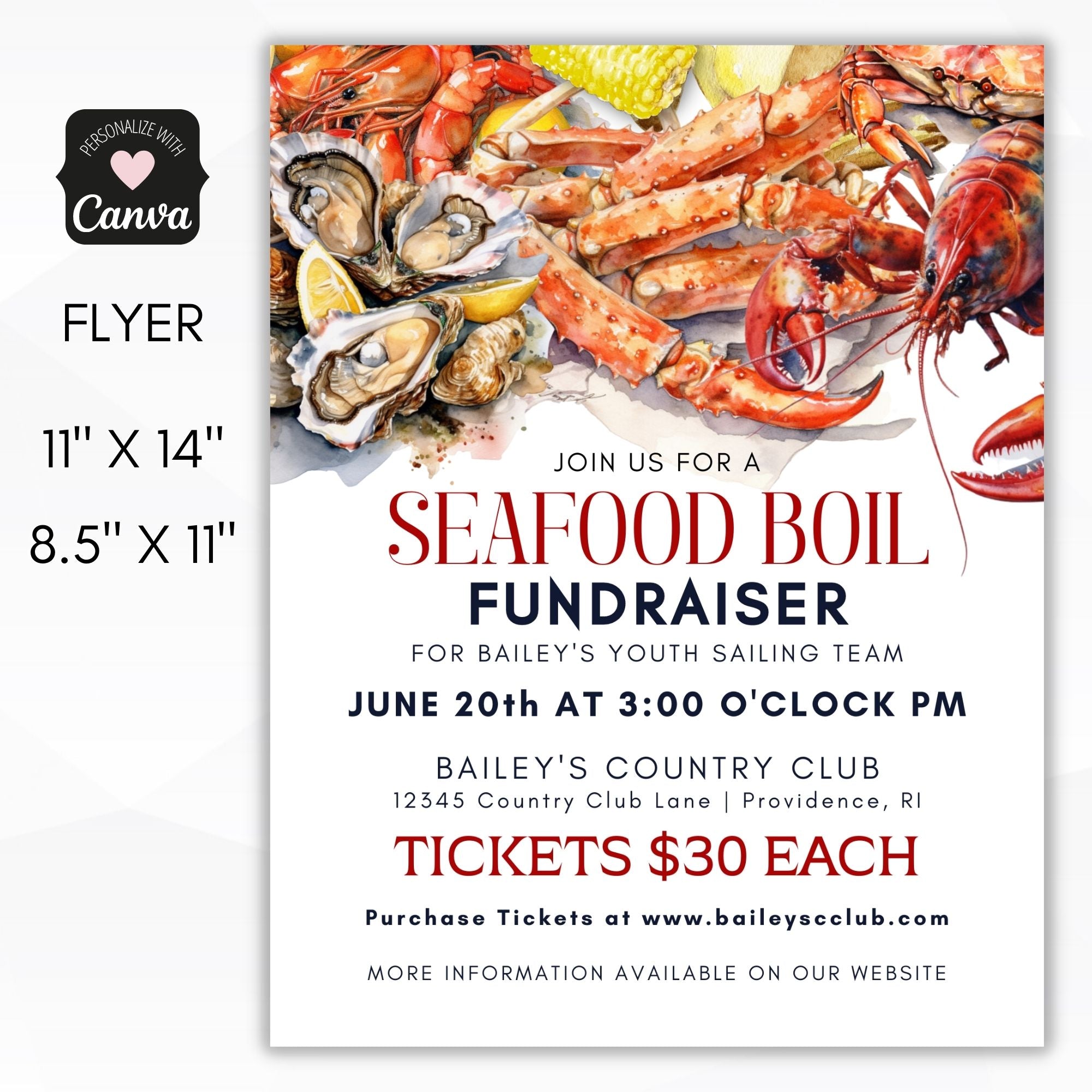 Seafood Boil Dinner Flyer – Simple Desert Designs