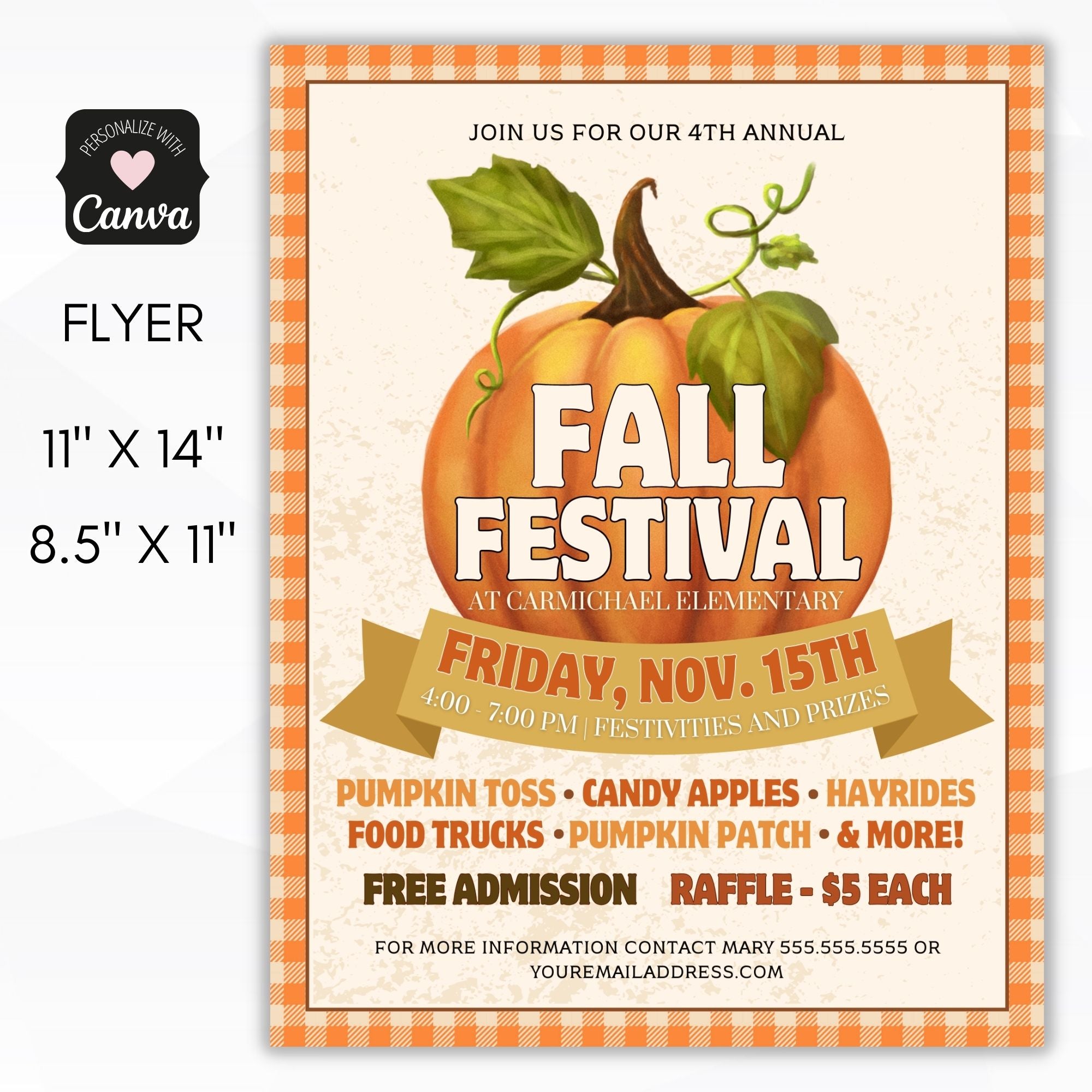 Fall Festival for Schools Church Flyers – Simple Desert Designs