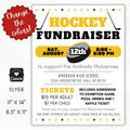 Editable Hockey Fundraiser Flyer – Simple Desert Designs