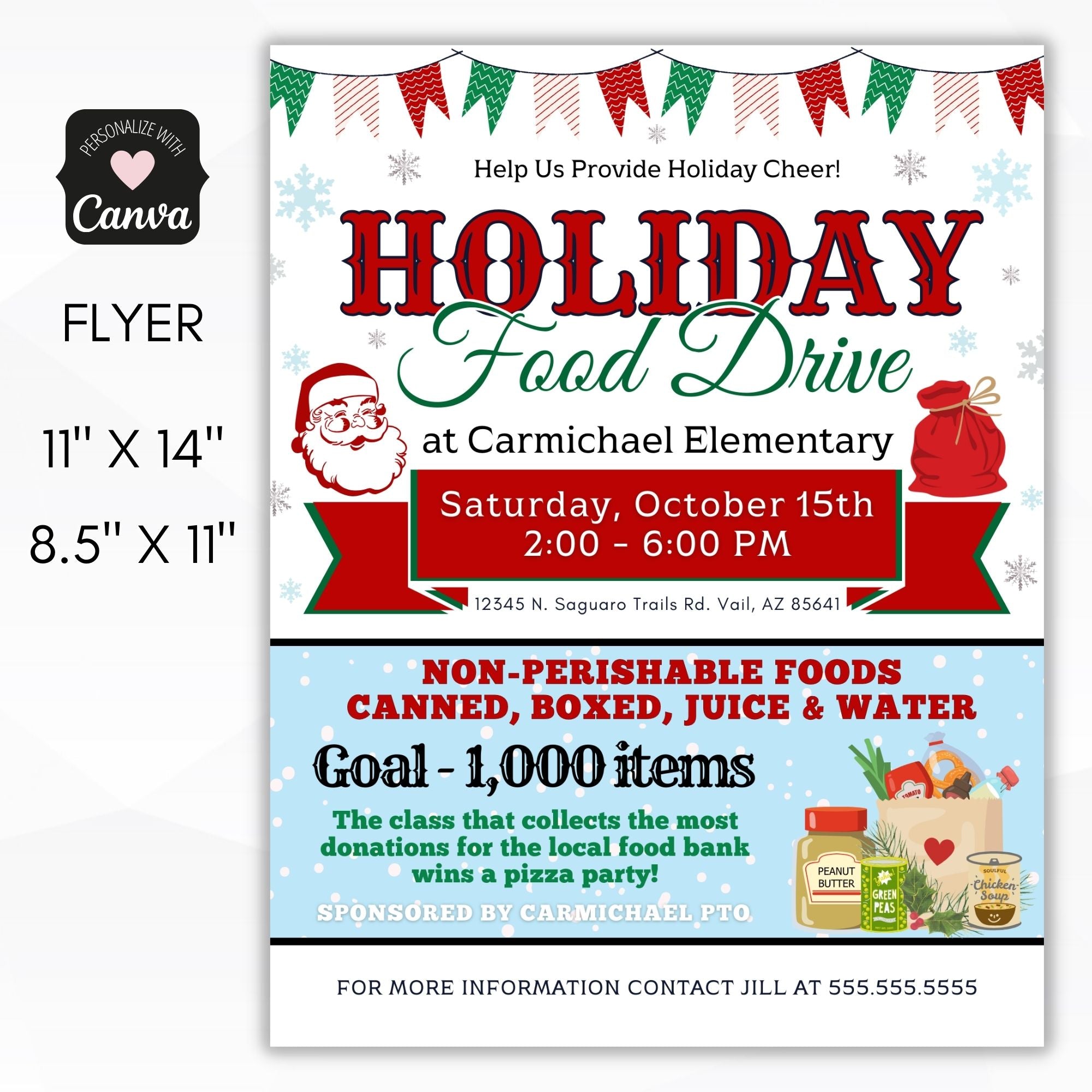 Holiday Food Drive Flyer – Simple Desert Designs