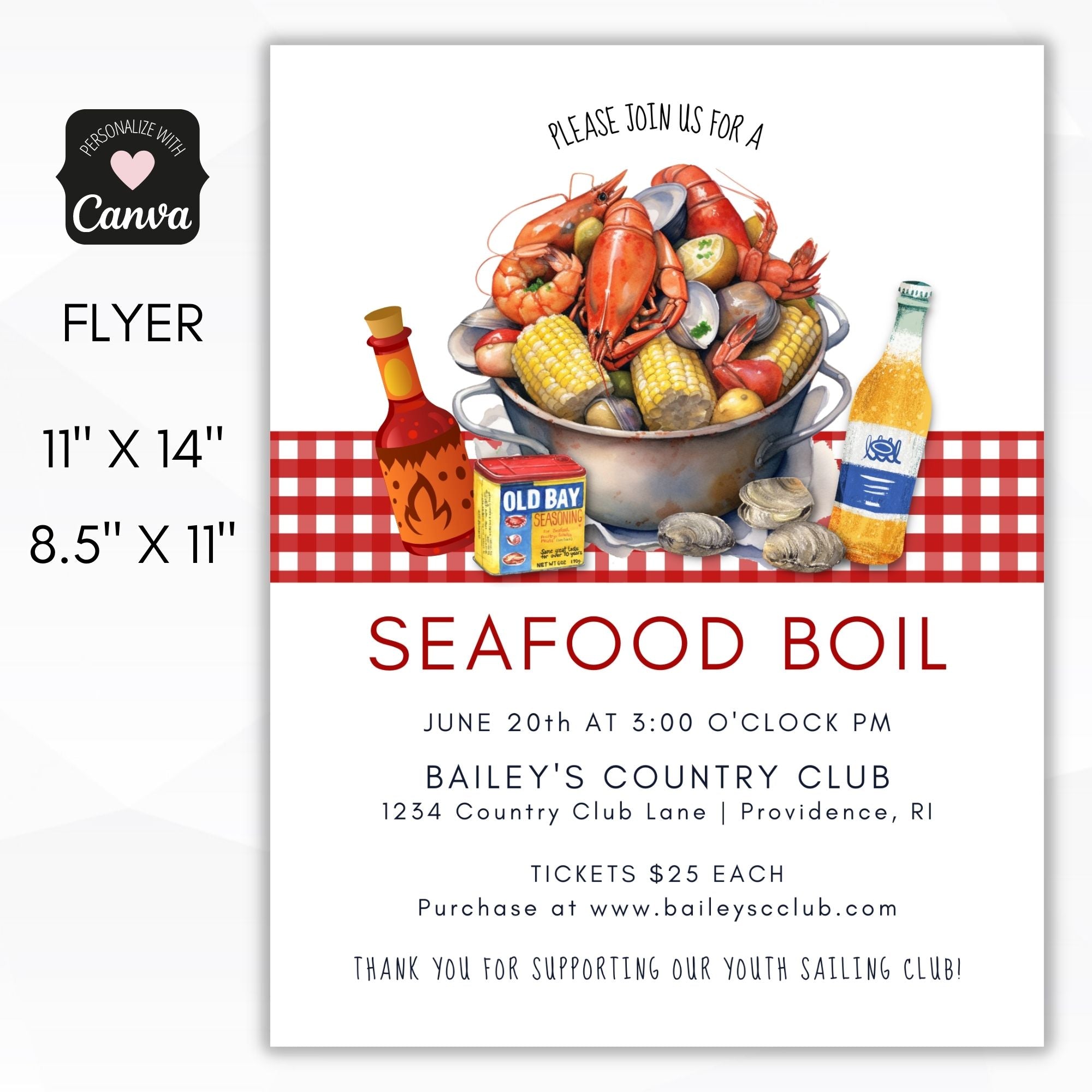 Seafood Boil Flyer Poster Set – Simple Desert Designs