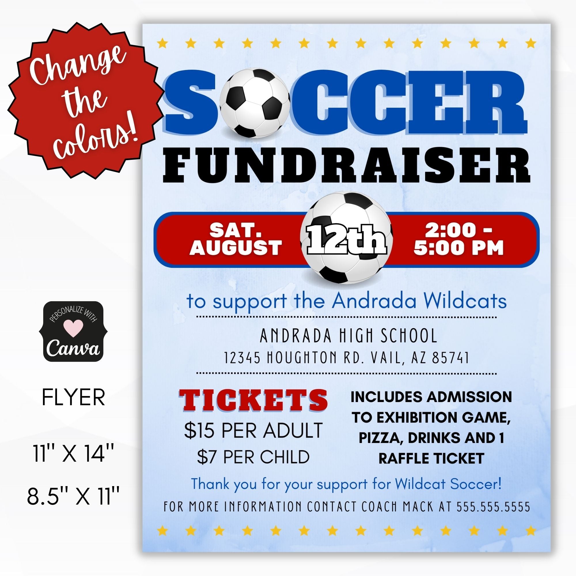 Soccer Fundraising Flyer – Simple Desert Designs