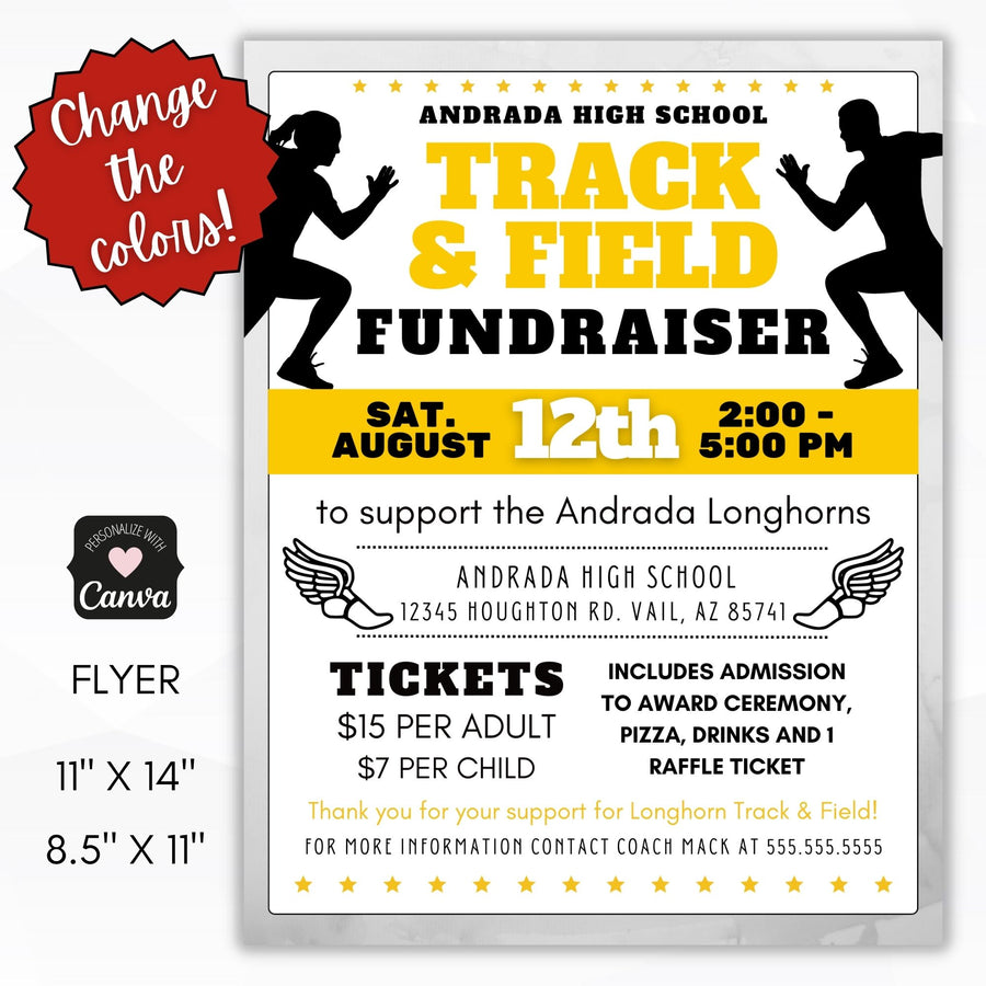 Track and Field Fundraiser Flyer – Simple Desert Designs