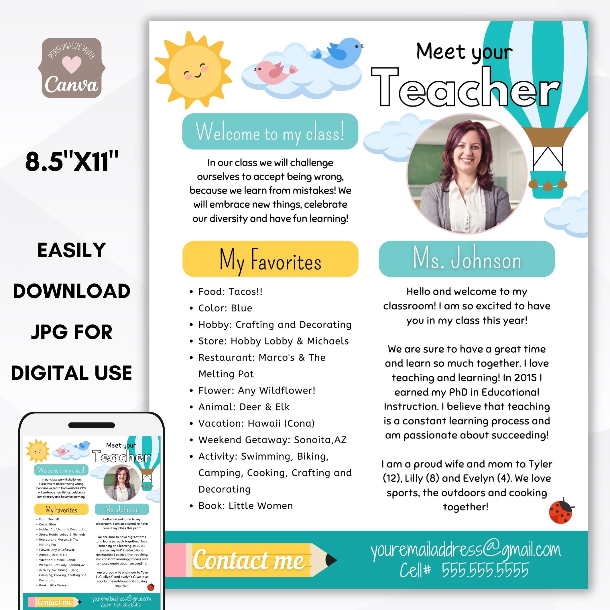 Happy Meet the Teacher Flyer – Simple Desert Designs