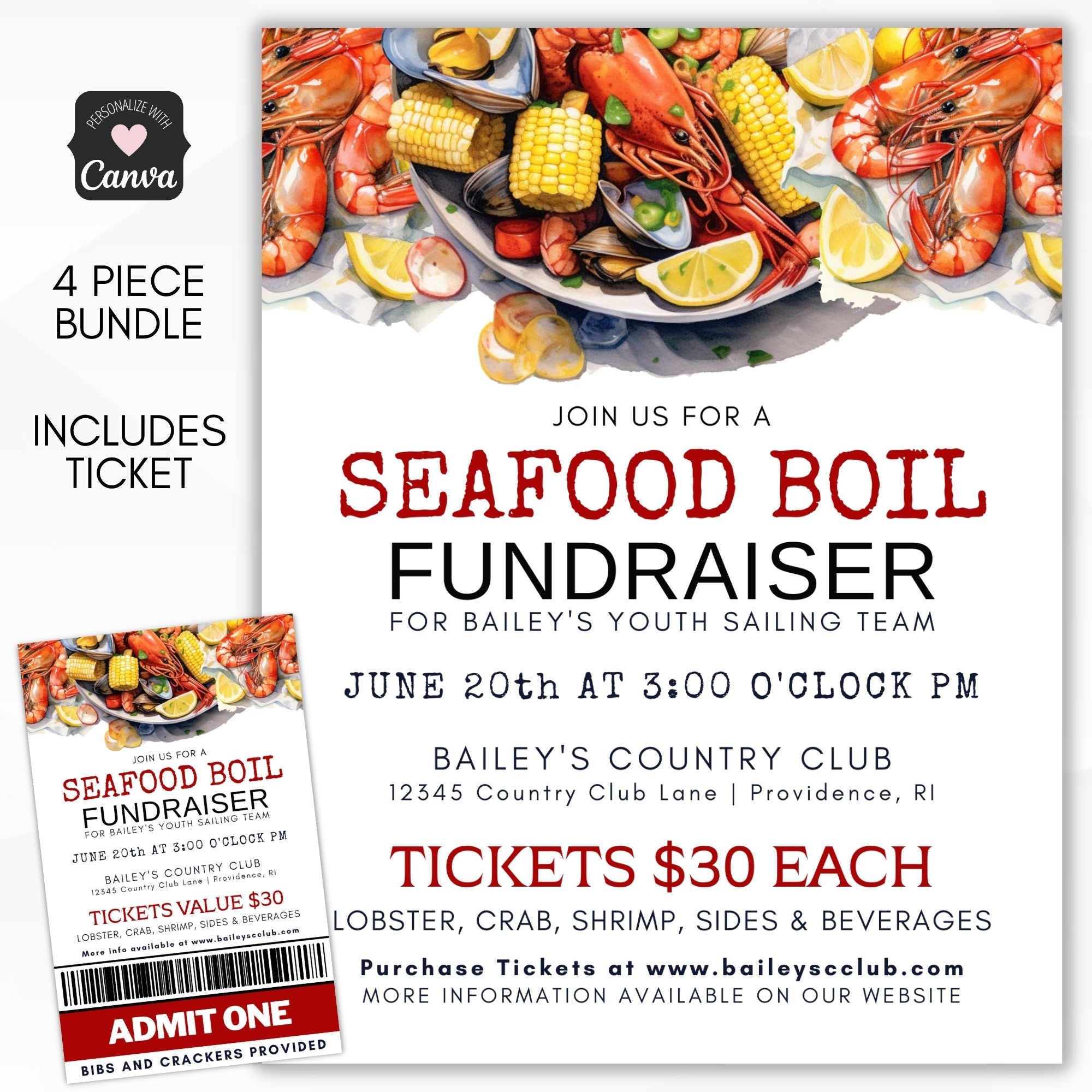 Seafood Boil Dinner Fundraiser Bundle – Simple Desert Designs