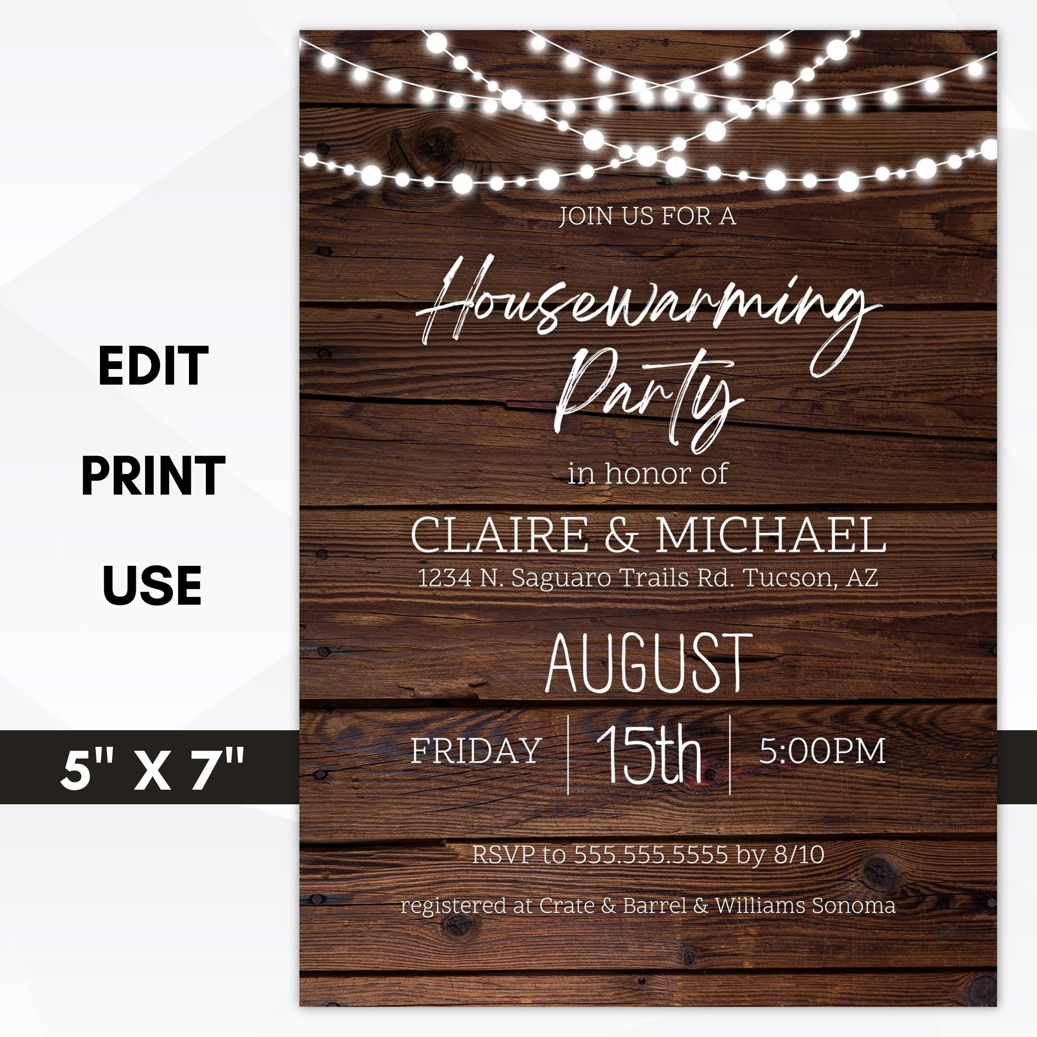 Rustic Housewarming Invite – Simple Desert Designs