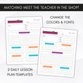 Bright Polka Dot Lesson Plan Templates – Simple Desert Designs