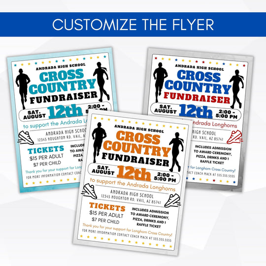 Editable Cross Country Flyer | Simple Desert Designs