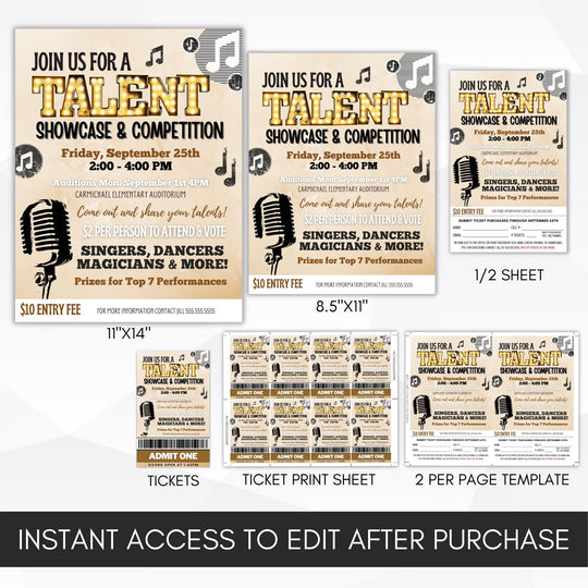 Talent Show Fundraiser Bundle – Simple Desert Designs