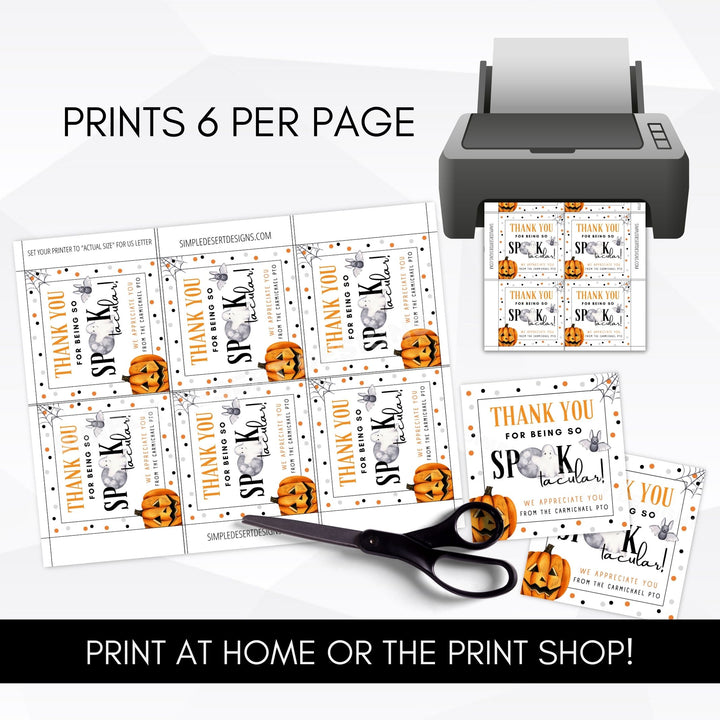 Spooktacular Halloween Tag Printable | Simple Desert Designs