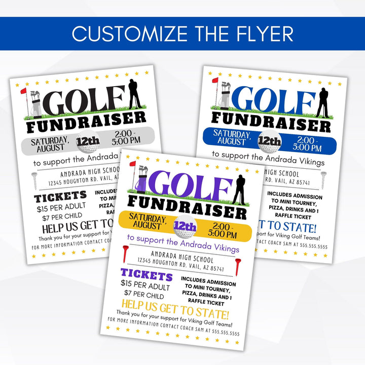 Customizable Golf Fundraiser Flyer | Simple Desert Designs