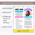 Neon Meet The Teacher Flyer | Simple Desert Designs