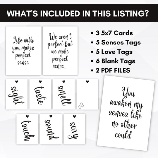 5 Senses Cards and Five Senses Gift Tags | Simple Desert Designs