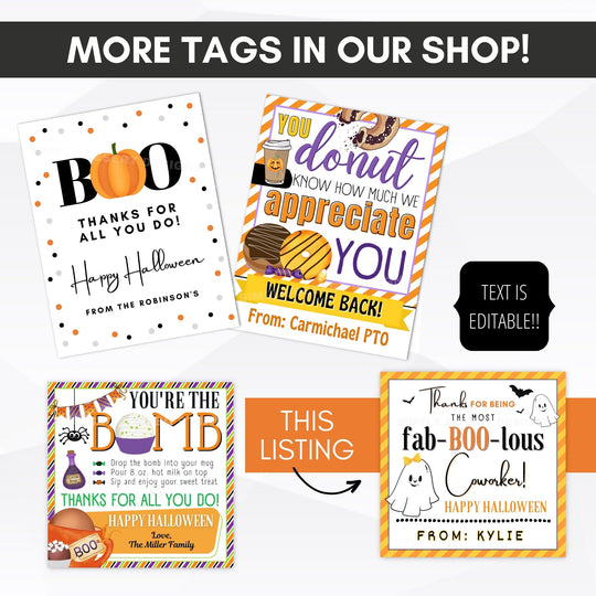 Faboolous Coworker Gift Tags Halloween – Simple Desert Designs