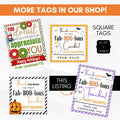 Purple Halloween Teacher Tags – Simple Desert Designs