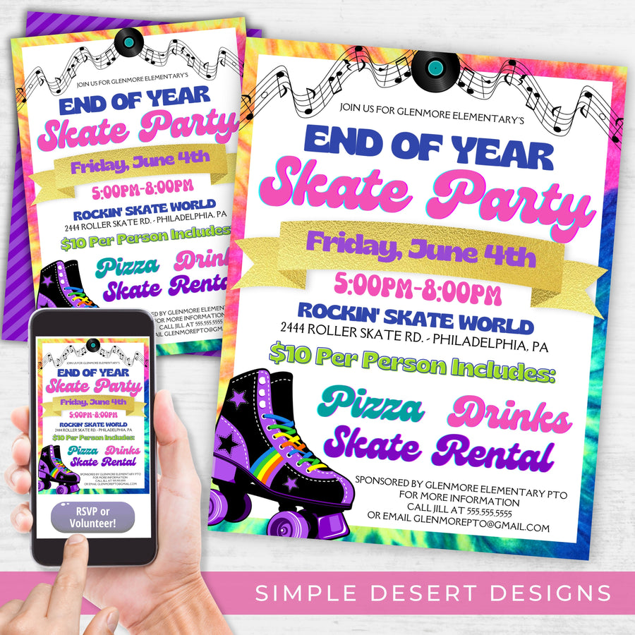 80's 90's Skate Party Themed Dance Party – Simple Desert Designs