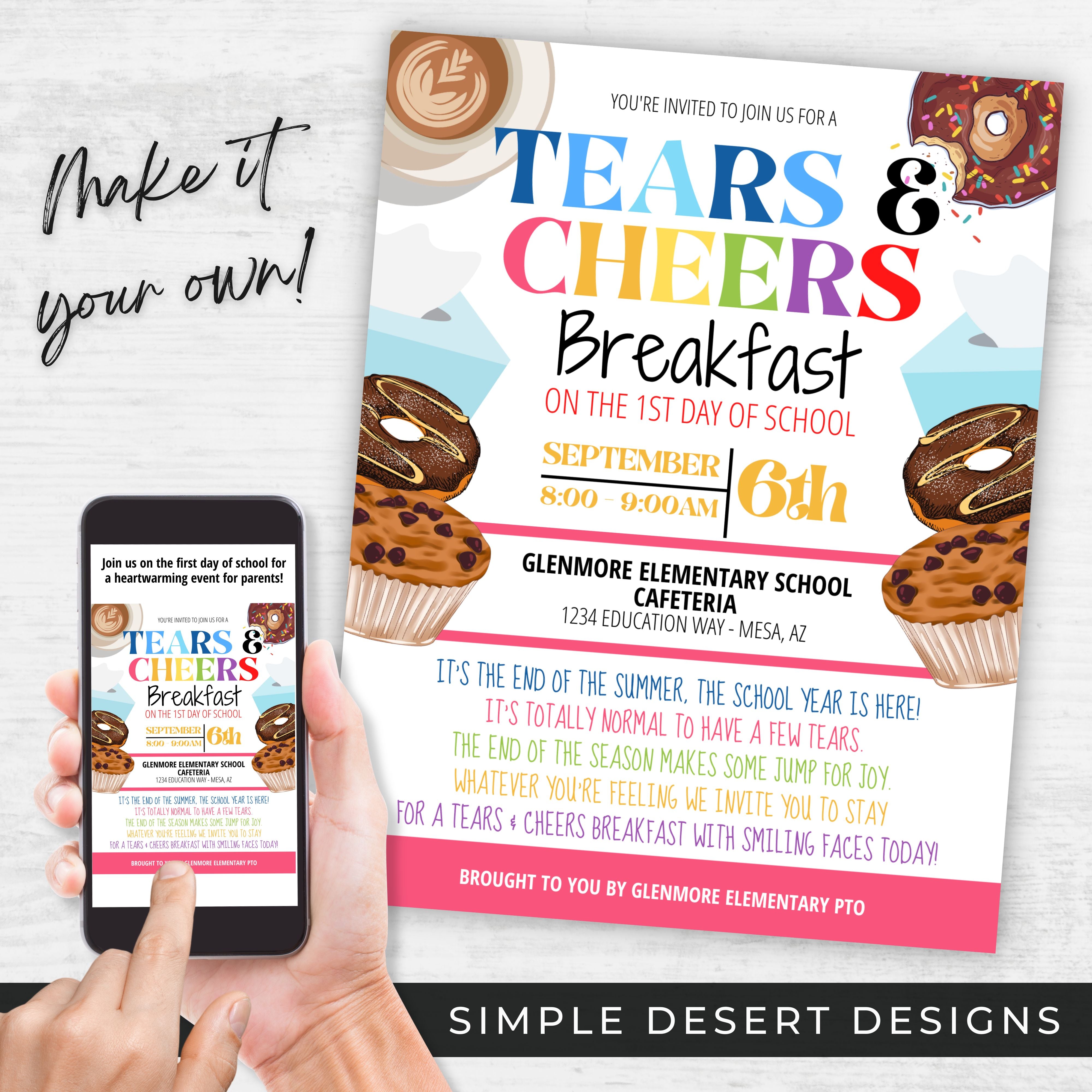 Back to School Tears and Cheers Flyer Set – Simple Desert Designs
