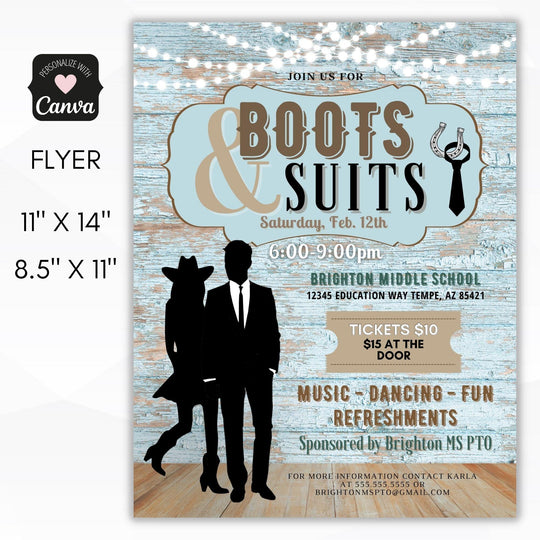 Barn Dance Flyer Invitation Set – Simple Desert Designs