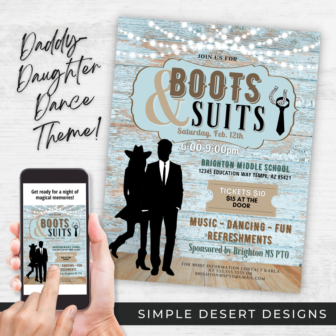 Barn Dance Flyer Invitation Set | Simple Desert Designs