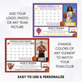 Fundraising Sports Calendar Basketball | Simple Desert Designs